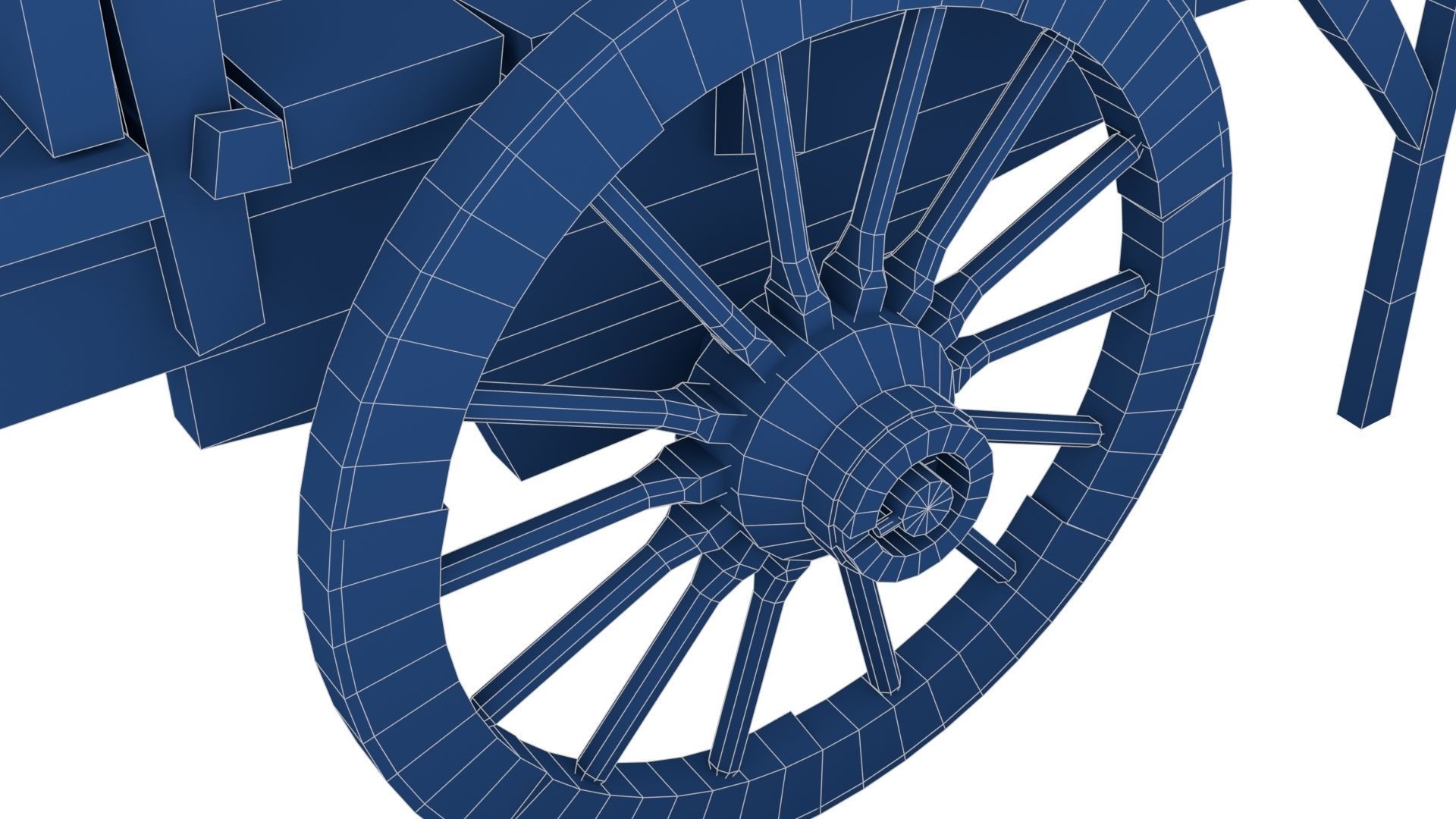 3D model Wooden Trader Cart VR / AR / low-poly | CGTrader