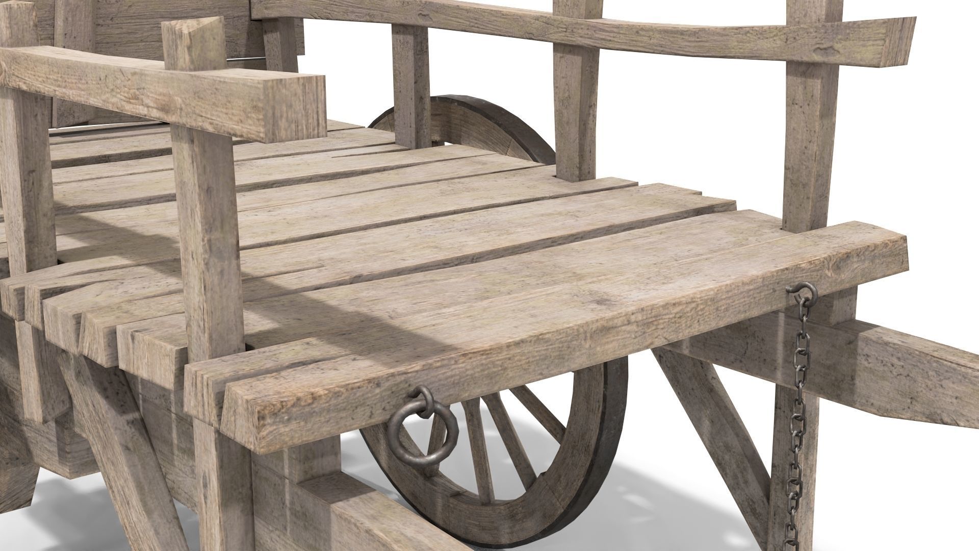 3D model Wooden Trader Cart VR / AR / low-poly | CGTrader