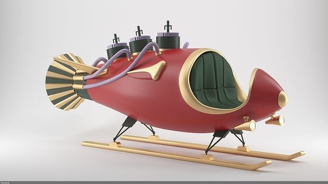 Alien Xmas Rocket 3D model | CGTrader
