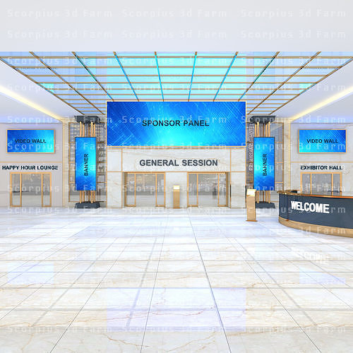Virtual Lobby 3D model | CGTrader