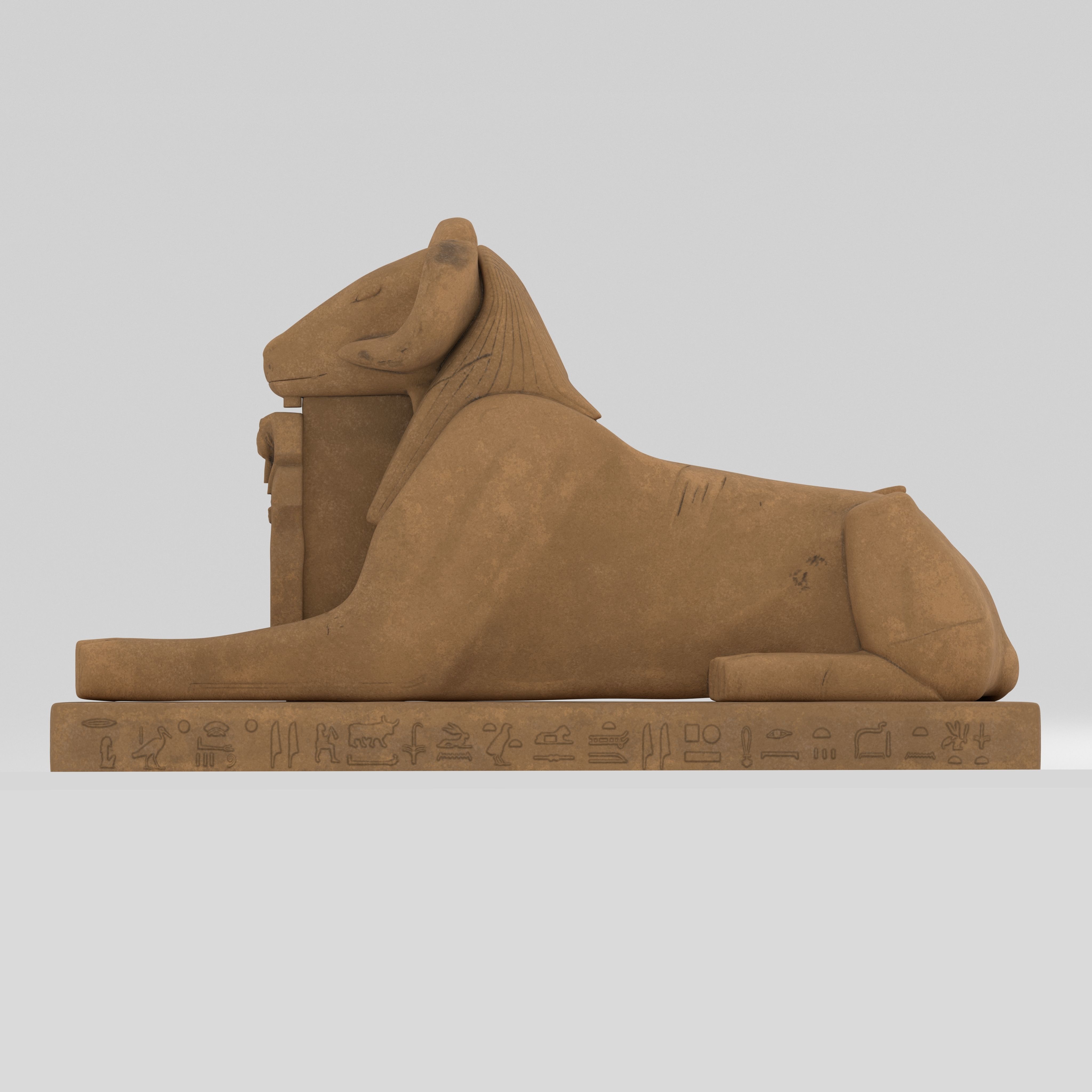 Sphinx Ram ruin 3D model | CGTrader