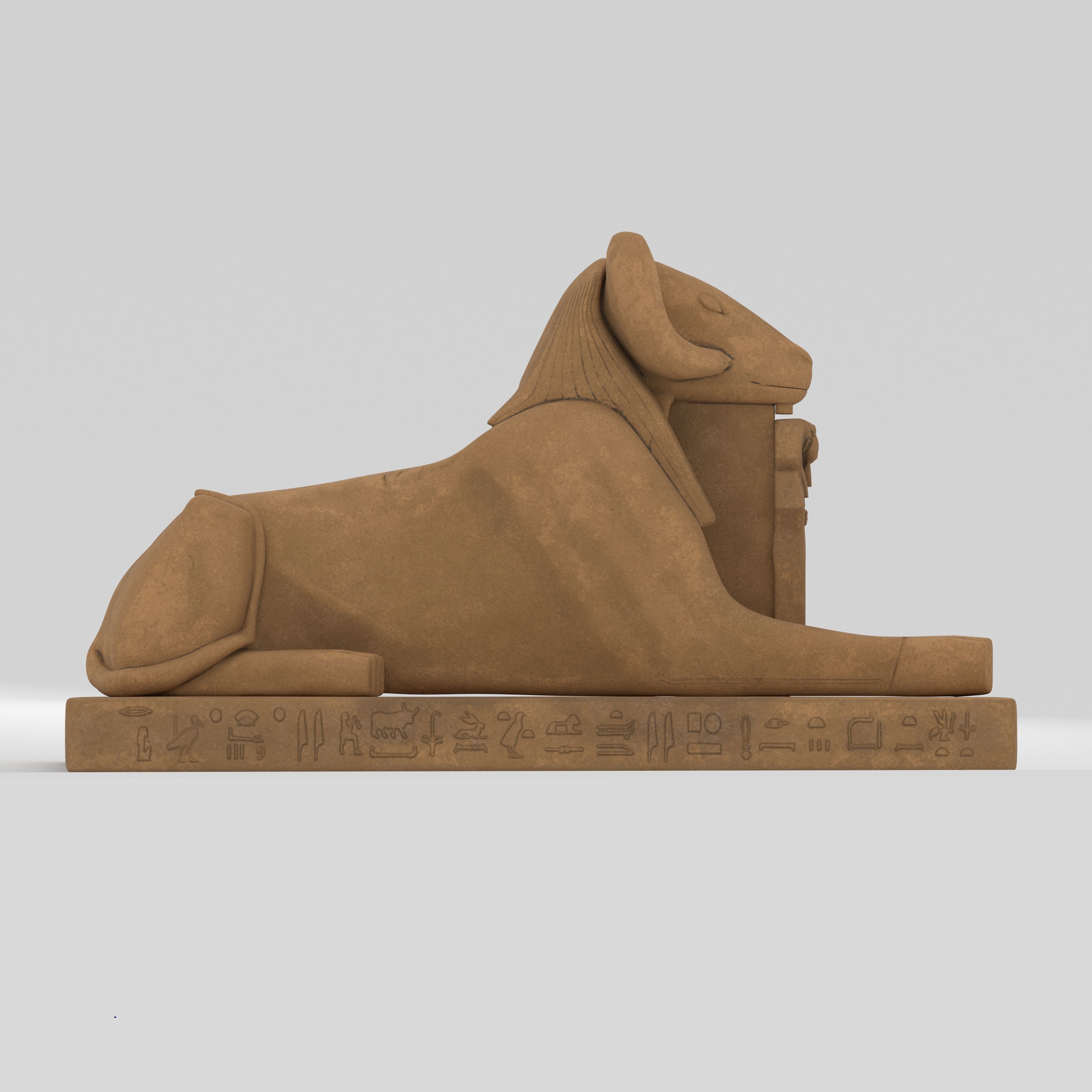 Sphinx Ram ruin 3D model | CGTrader
