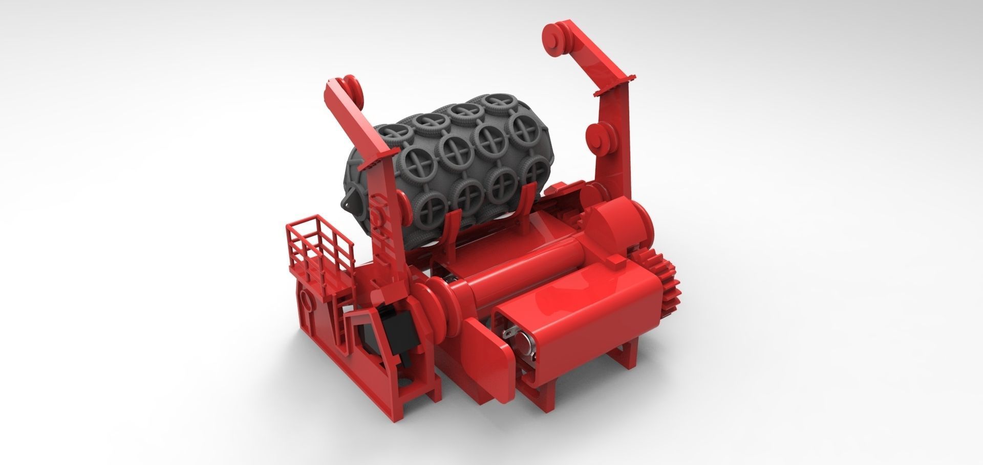 Fender with davit typ A 3D model 3D printable | CGTrader