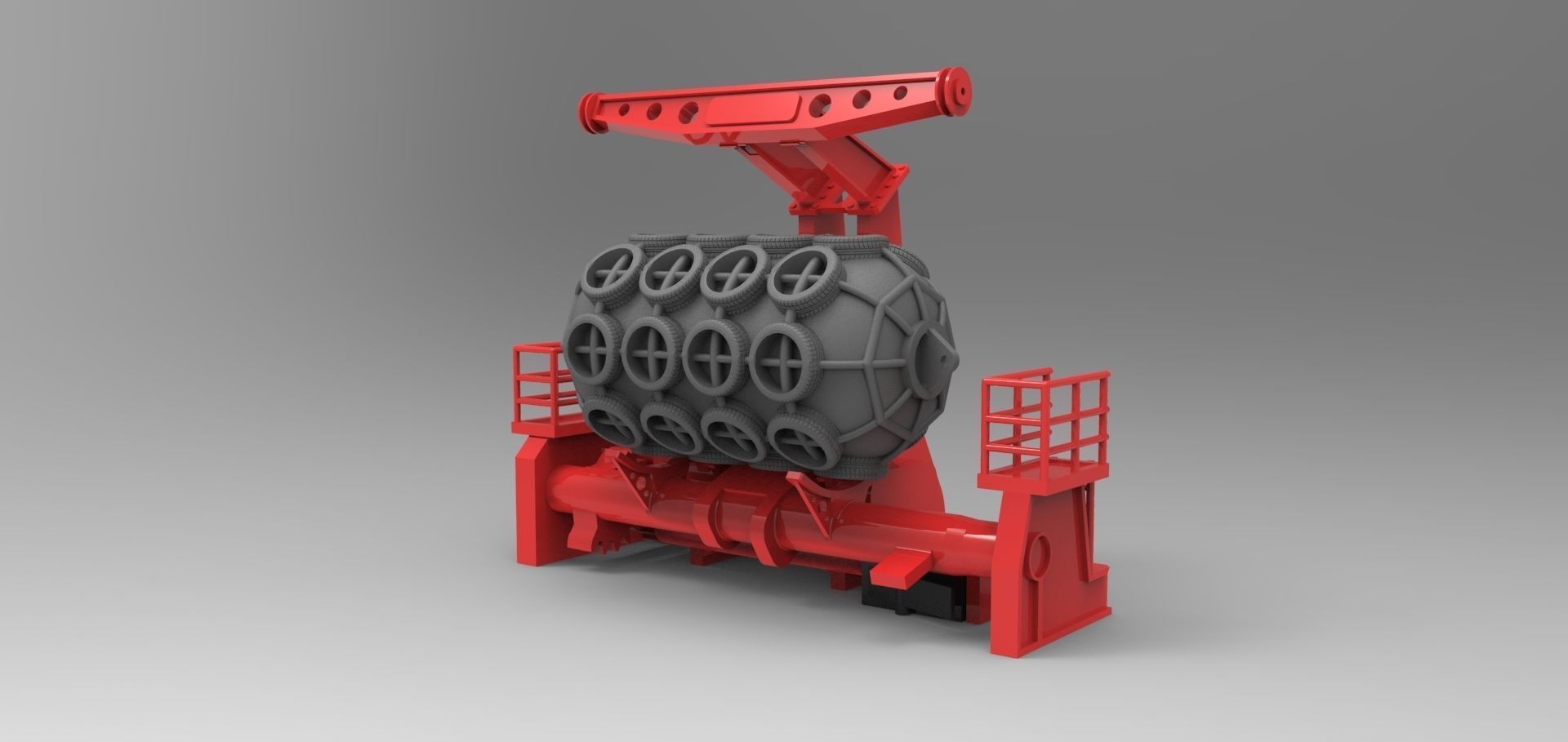 Fender with davit type B 3D model 3D printable | CGTrader