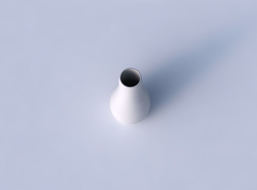 Vase curved with horizontal inverted layers 3D model 3D printable ...