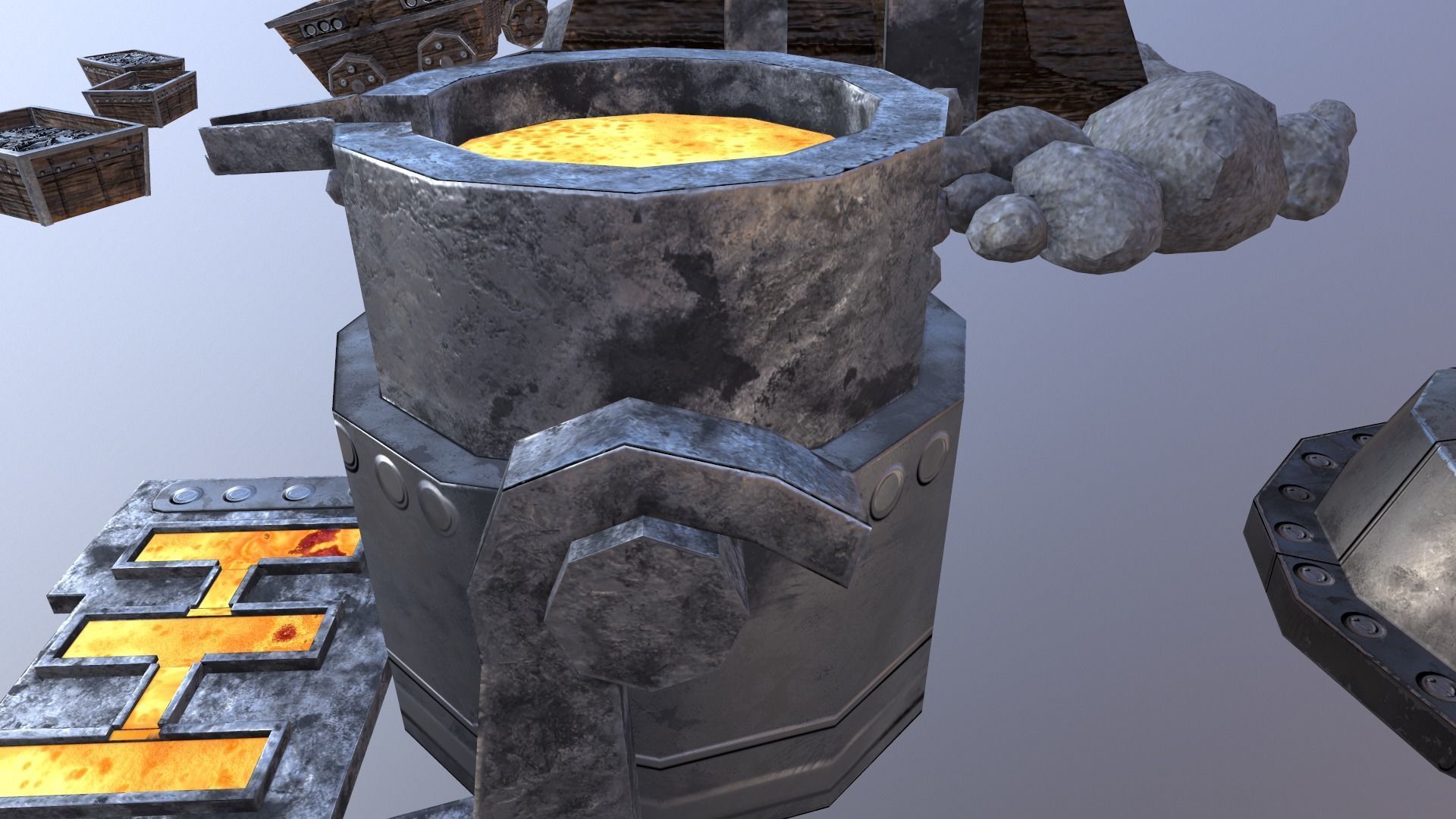 3D model Iron Mine Level 5 VR / AR / low-poly | CGTrader