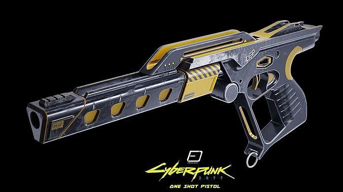 3D model Cyberpunk PBR One Shot Pistol VR / AR / low-poly | CGTrader