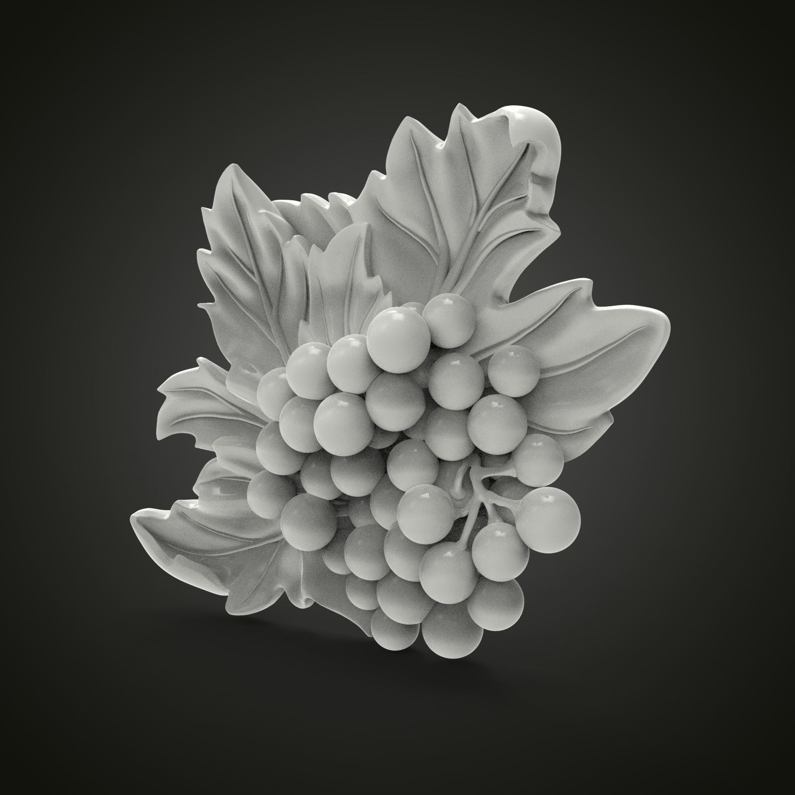 Grape bas-relief 3D model 3D printable | CGTrader