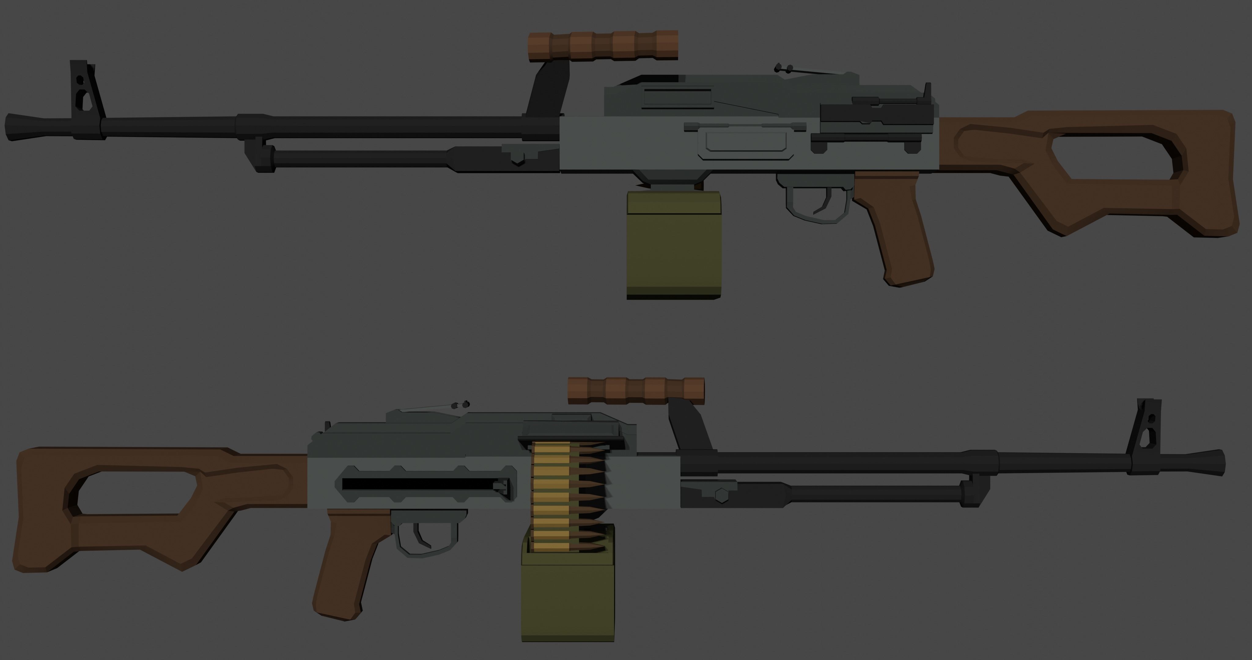 3D model PKP Pecheneg Weapons of the Russian Army - Pecheneg Low poly ...
