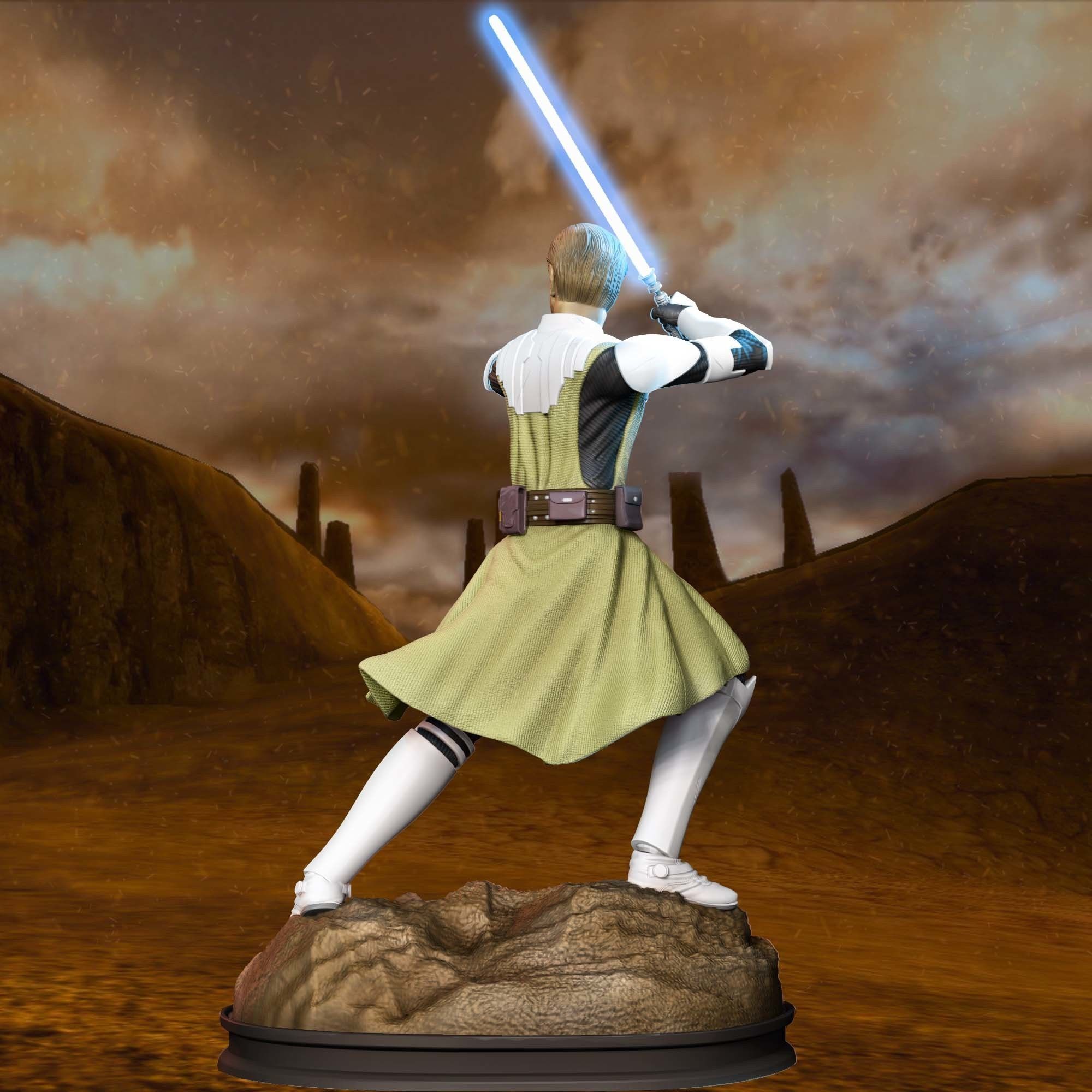 Obi Wan Kenobi Clone Wars 3D model 3D printable | CGTrader