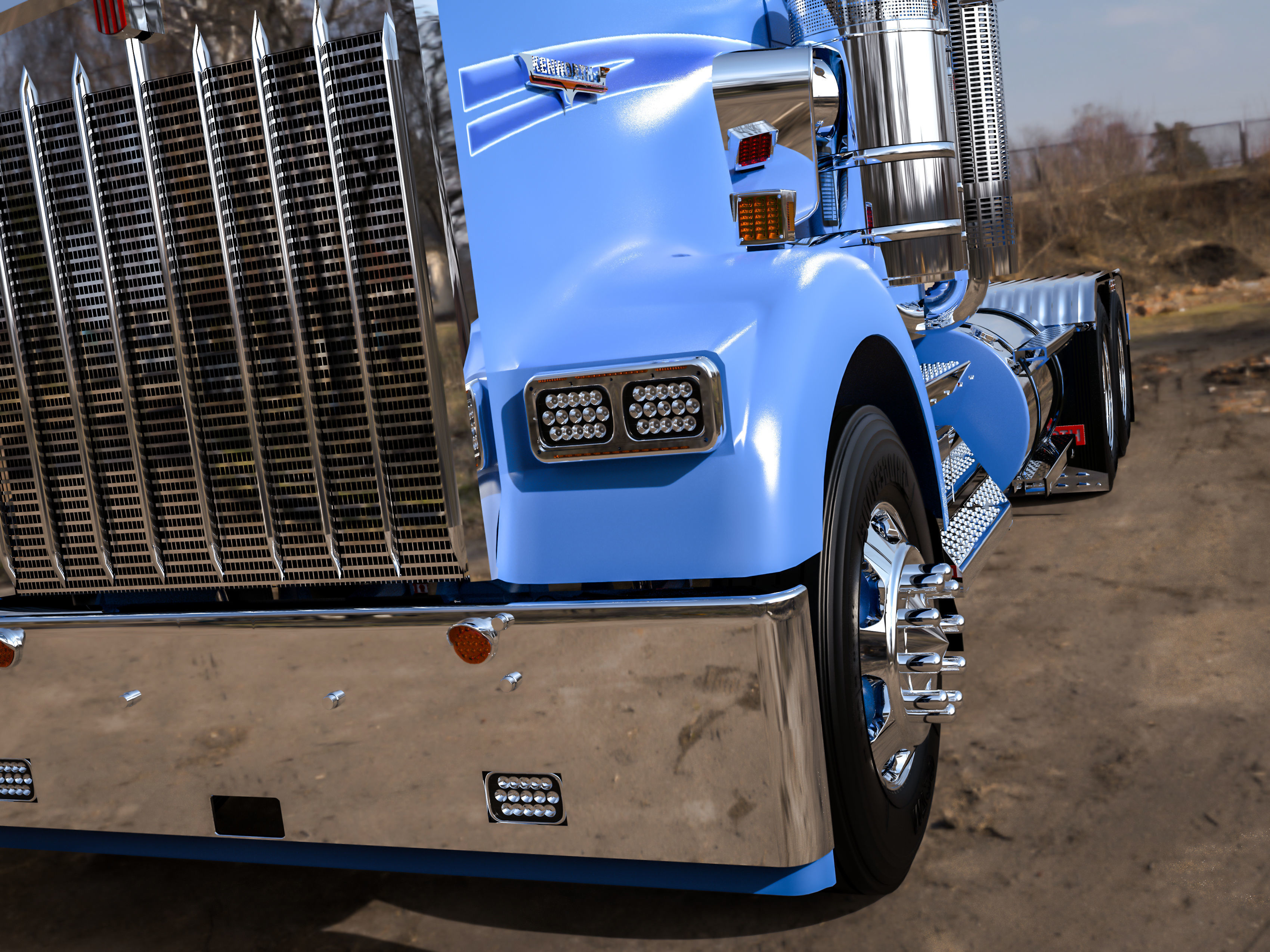 Kenworth W900B JD 3D model | CGTrader