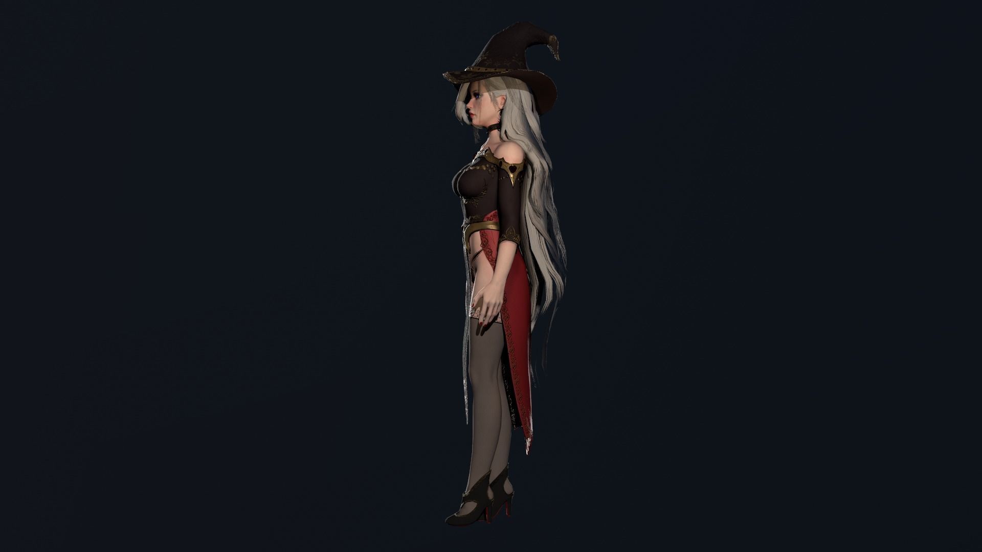 3D model Witch Girl - Game Ready Character VR / AR / low-poly rigged ...
