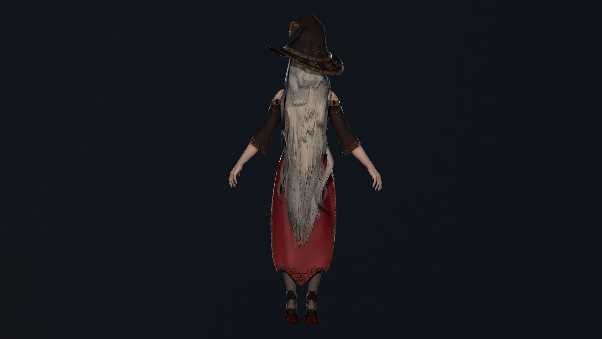 3D model Witch Girl - Game Ready Character VR / AR / low-poly rigged ...