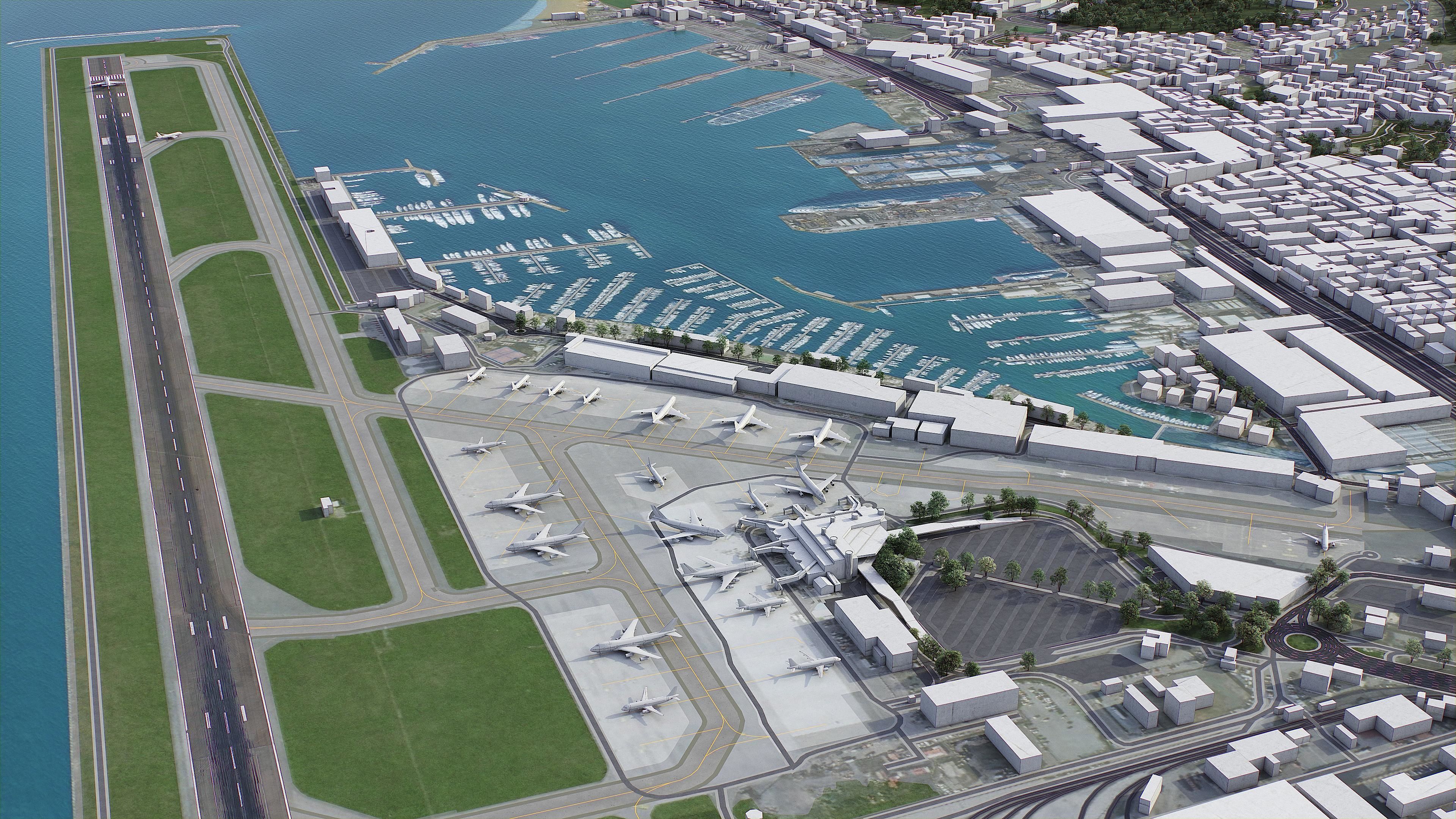 3D model Genoa Cristoforo Colombo Airport VR / AR / low-poly | CGTrader