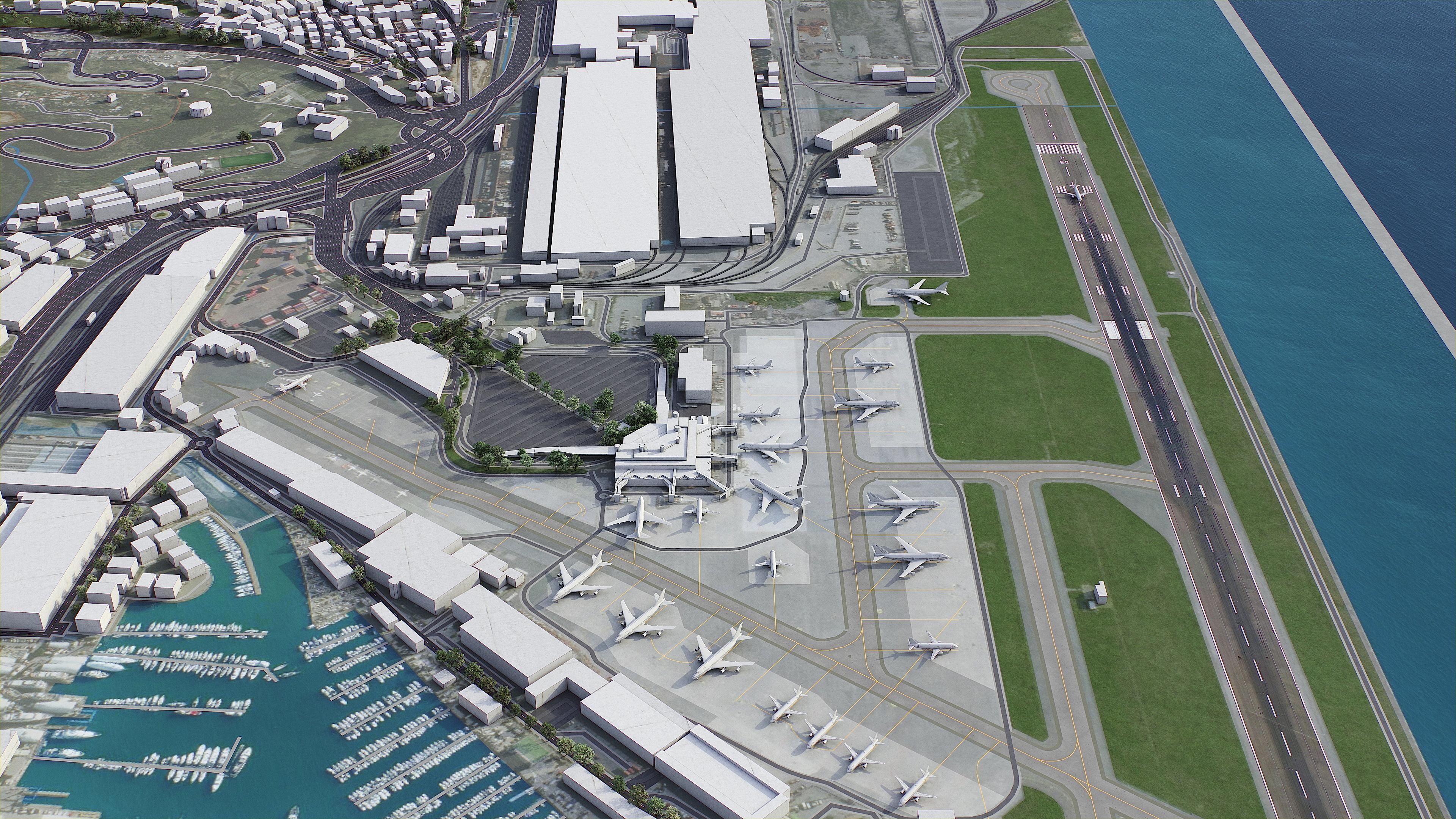 3D model Genoa Cristoforo Colombo Airport VR / AR / low-poly | CGTrader