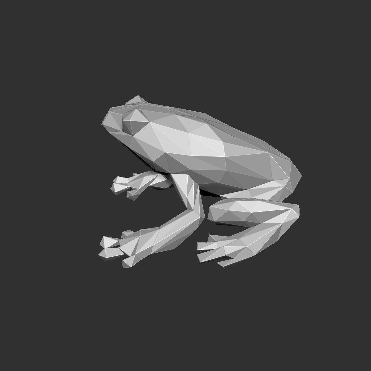 Low Poly Frog STL For 3D model 3D printable | CGTrader