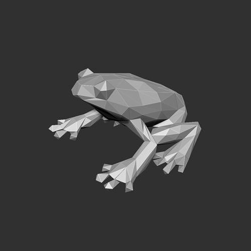 Low Poly Frog STL For 3D model 3D printable | CGTrader