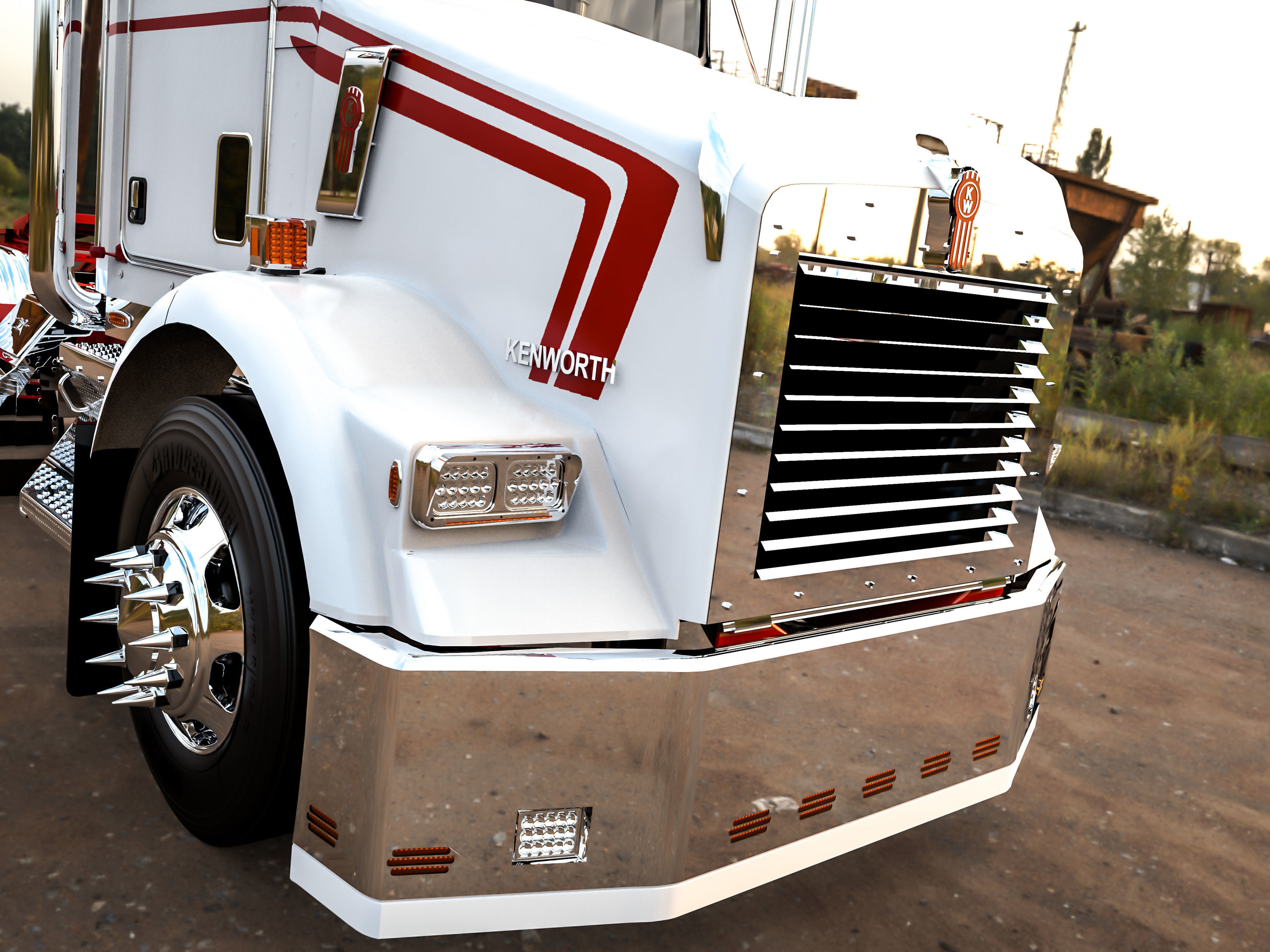 Kenworth T800 1992 Custom 3D model | CGTrader