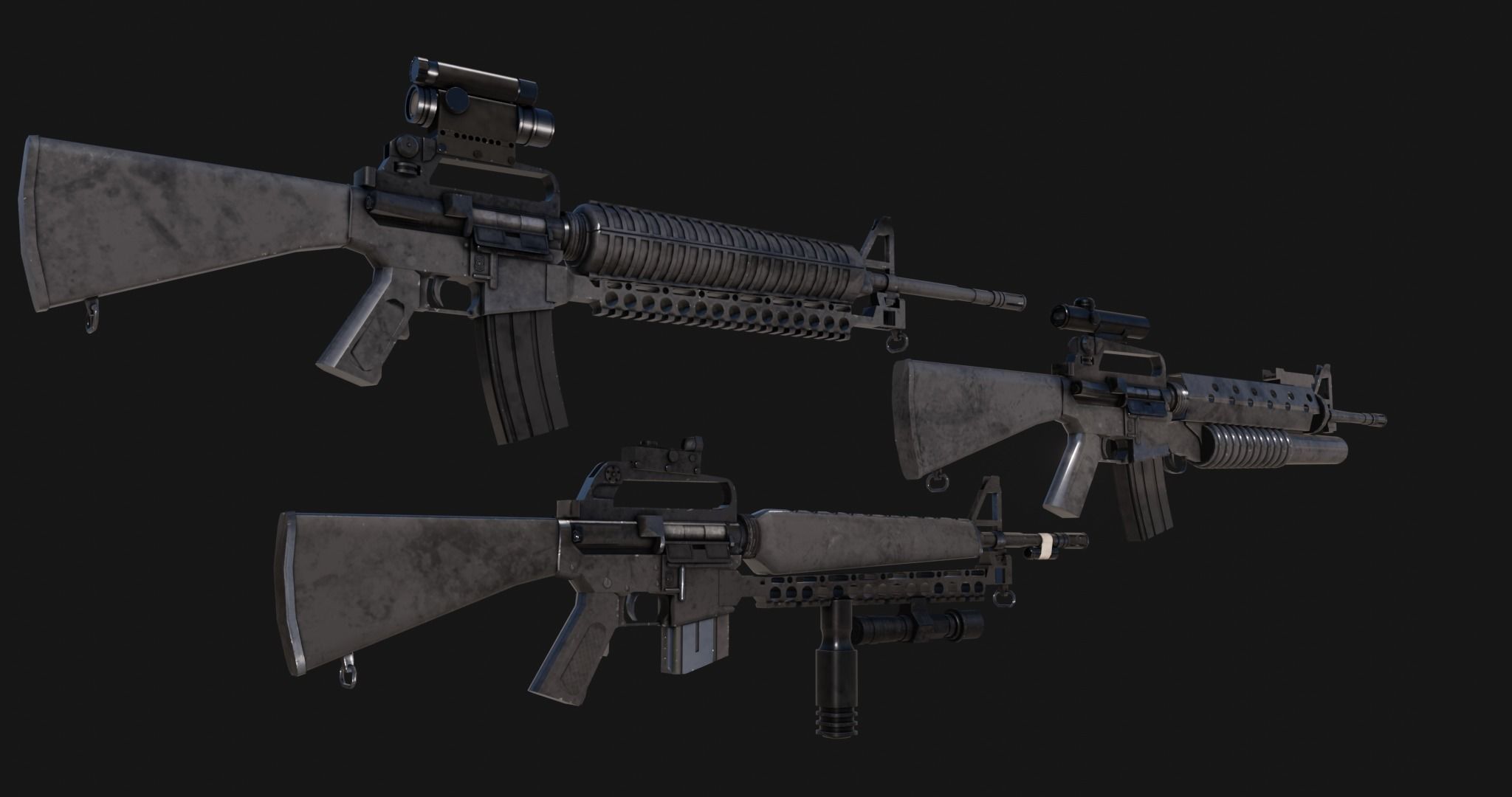 3D model M16 Ultimate Pack VR / AR / low-poly | CGTrader