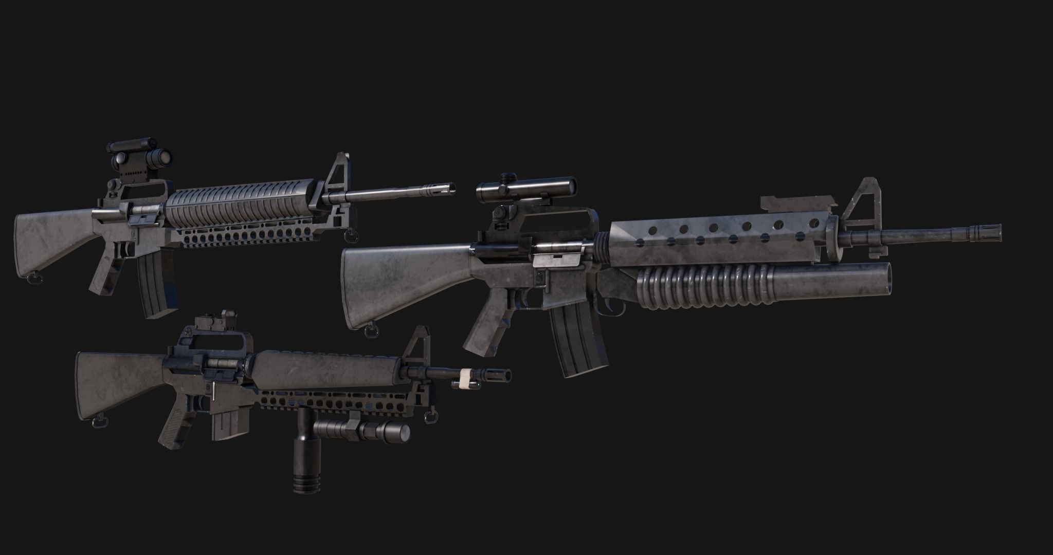 3D model M16 Ultimate Pack VR / AR / low-poly | CGTrader