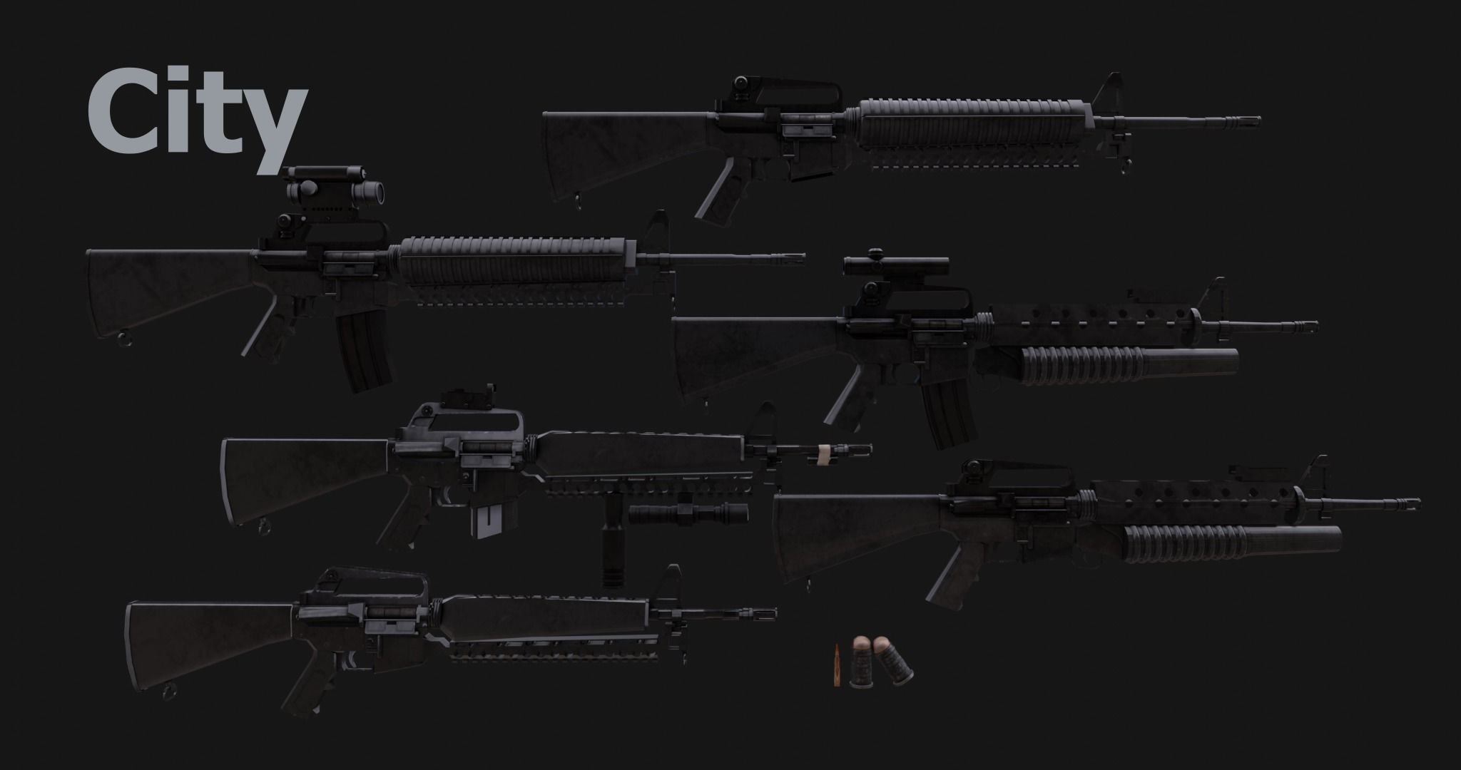 3D model M16 Ultimate Pack VR / AR / low-poly | CGTrader