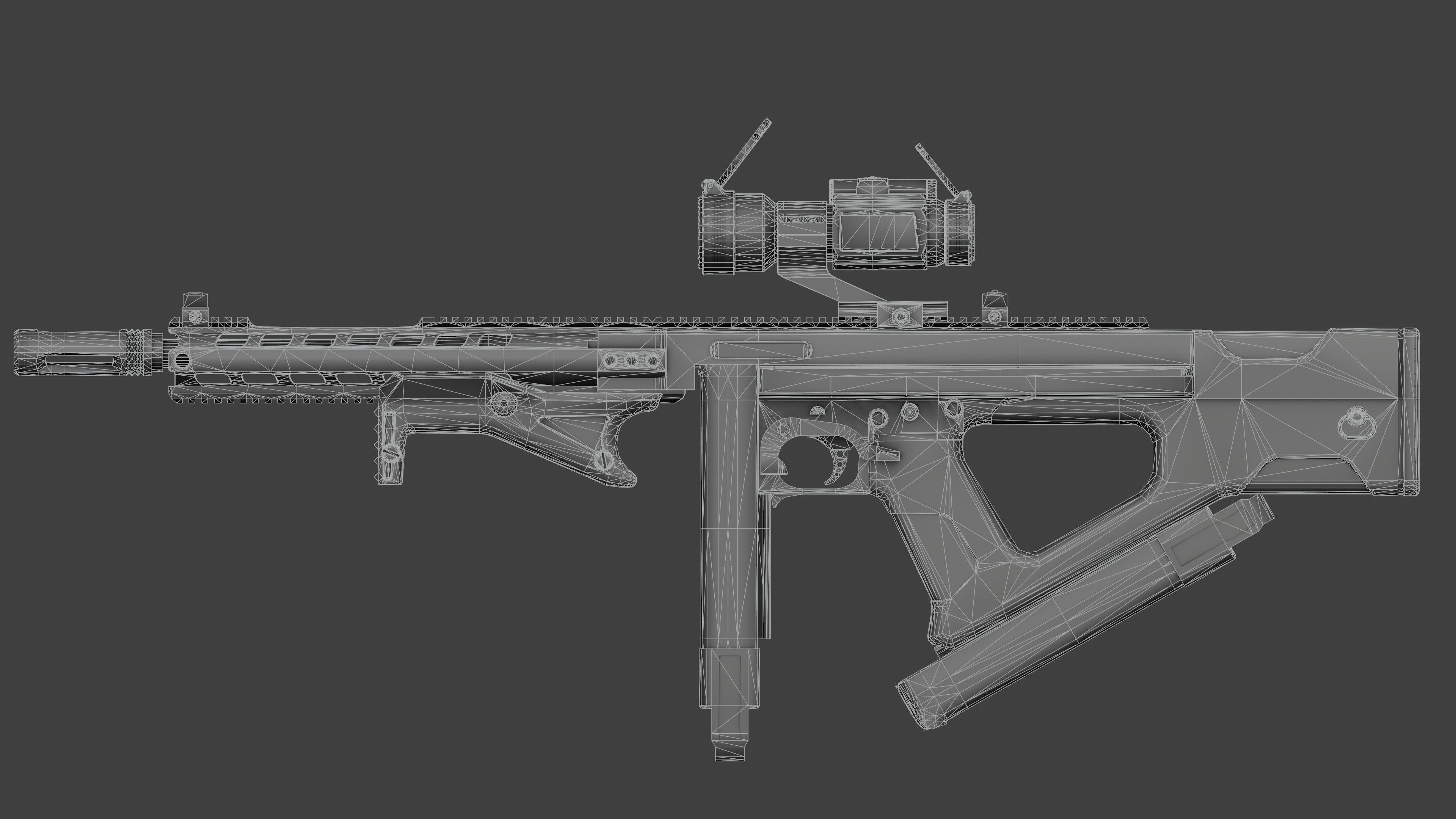 3D model Tactical Thompson SMG VR / AR / low-poly | CGTrader