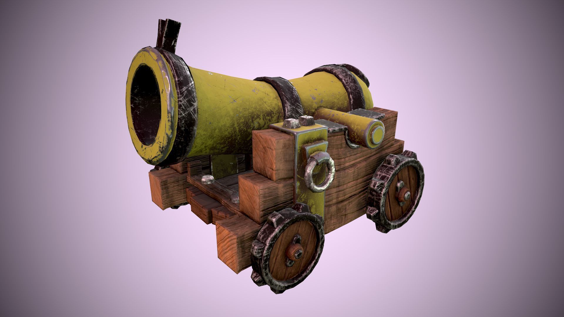 3D model Stylized cannon for the game VR / AR / low-poly | CGTrader