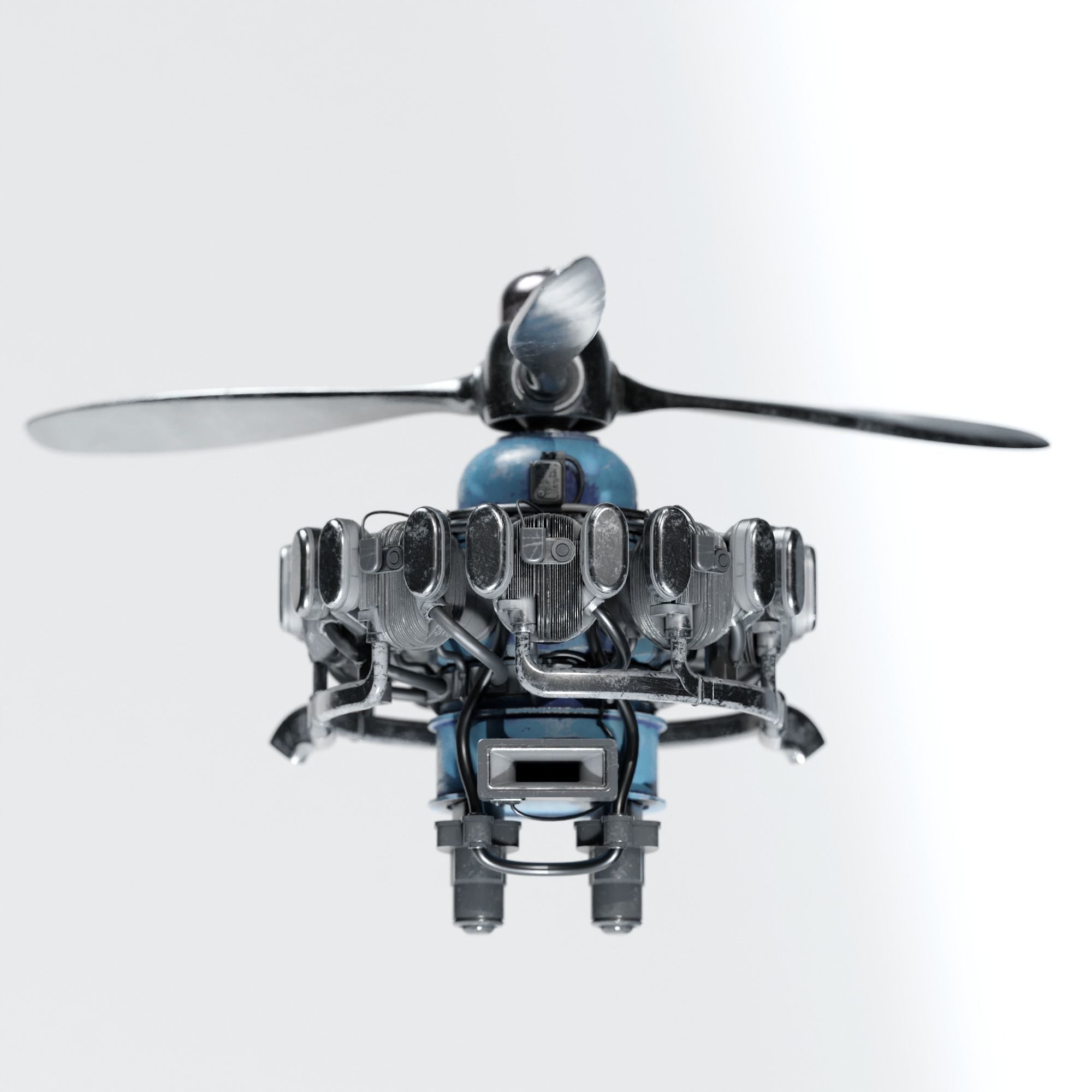 Airplane Radial Engine with Propeller 3D model | CGTrader