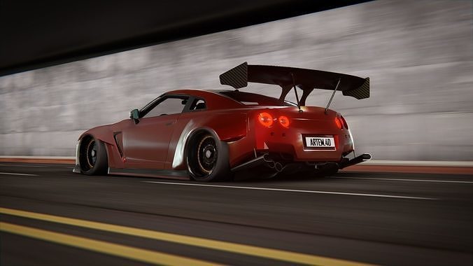 3D model Nissan GT-R VR / AR / low-poly | CGTrader