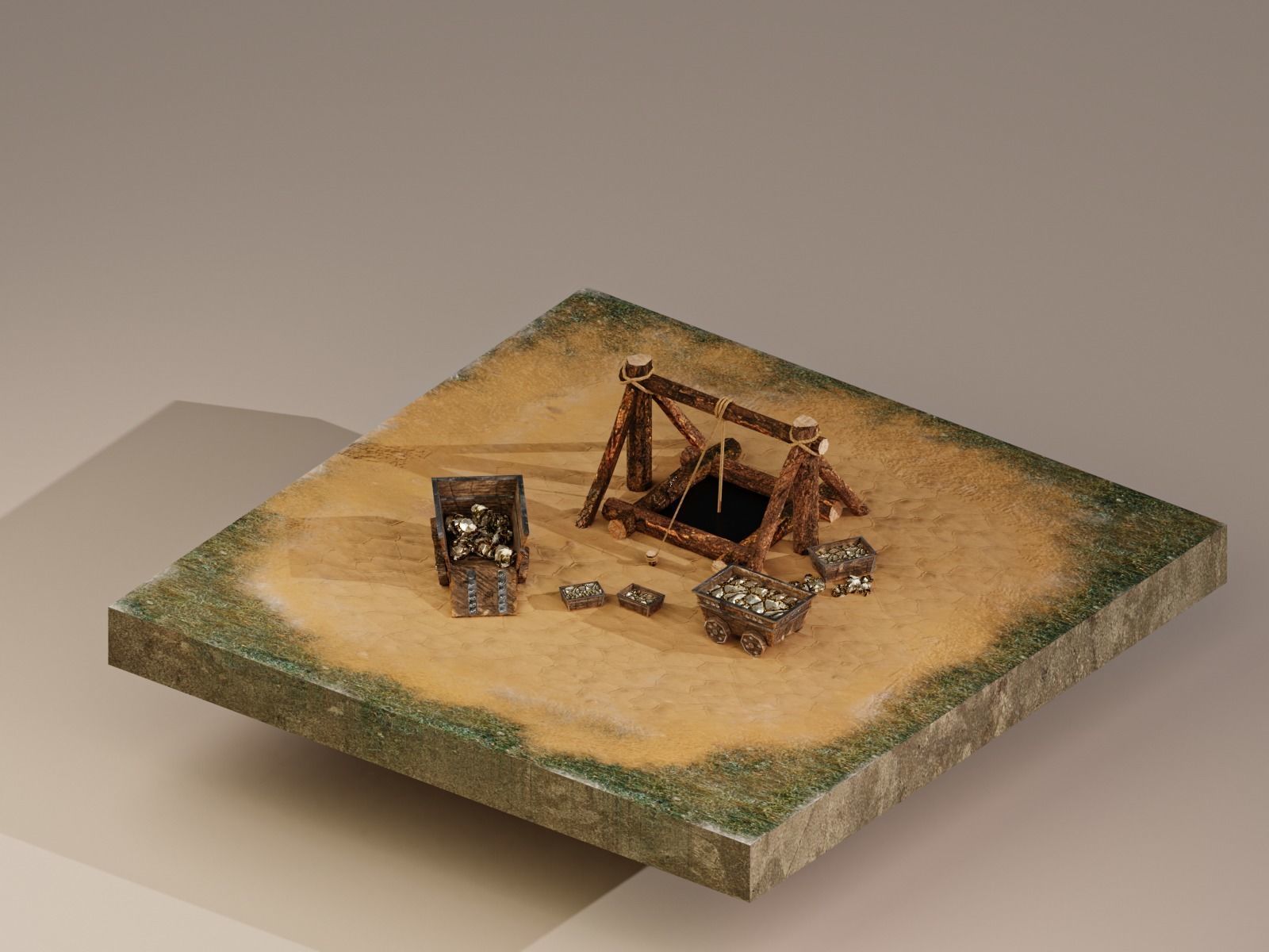 Gold Mine Level 1 3D model | CGTrader