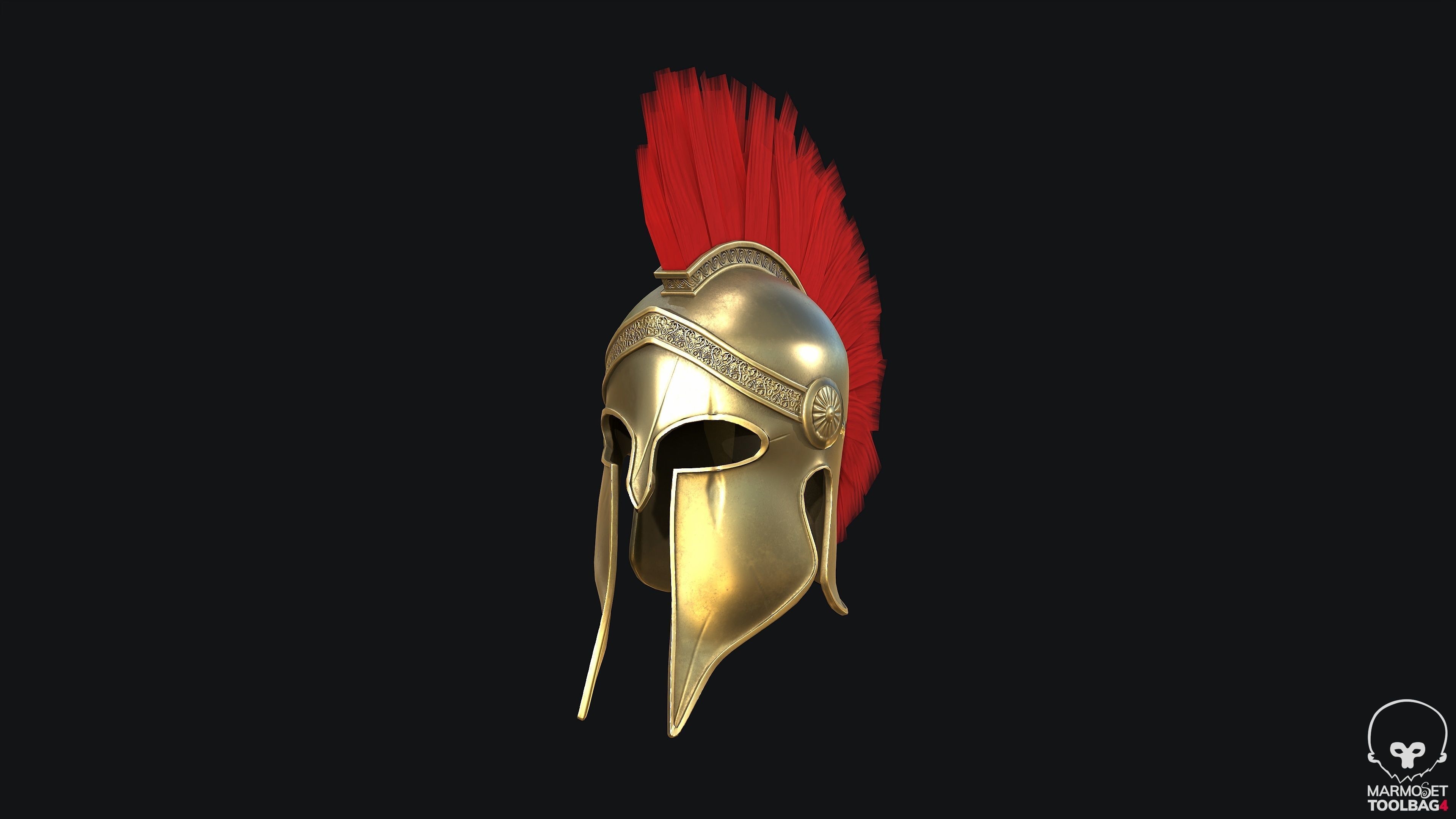 3D model Modular Spartan Full Body Character Dress and Items VR / AR ...