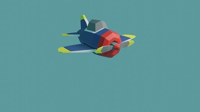 Low poly plane free VR / AR / low-poly 3D model animated | CGTrader