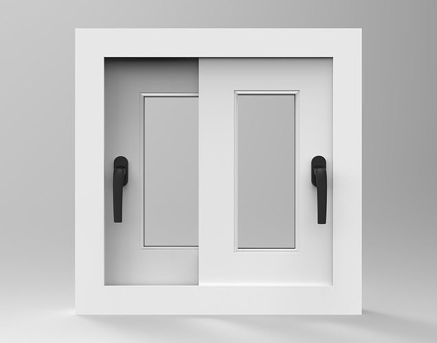 sliding window 60x60 free 3D model | CGTrader