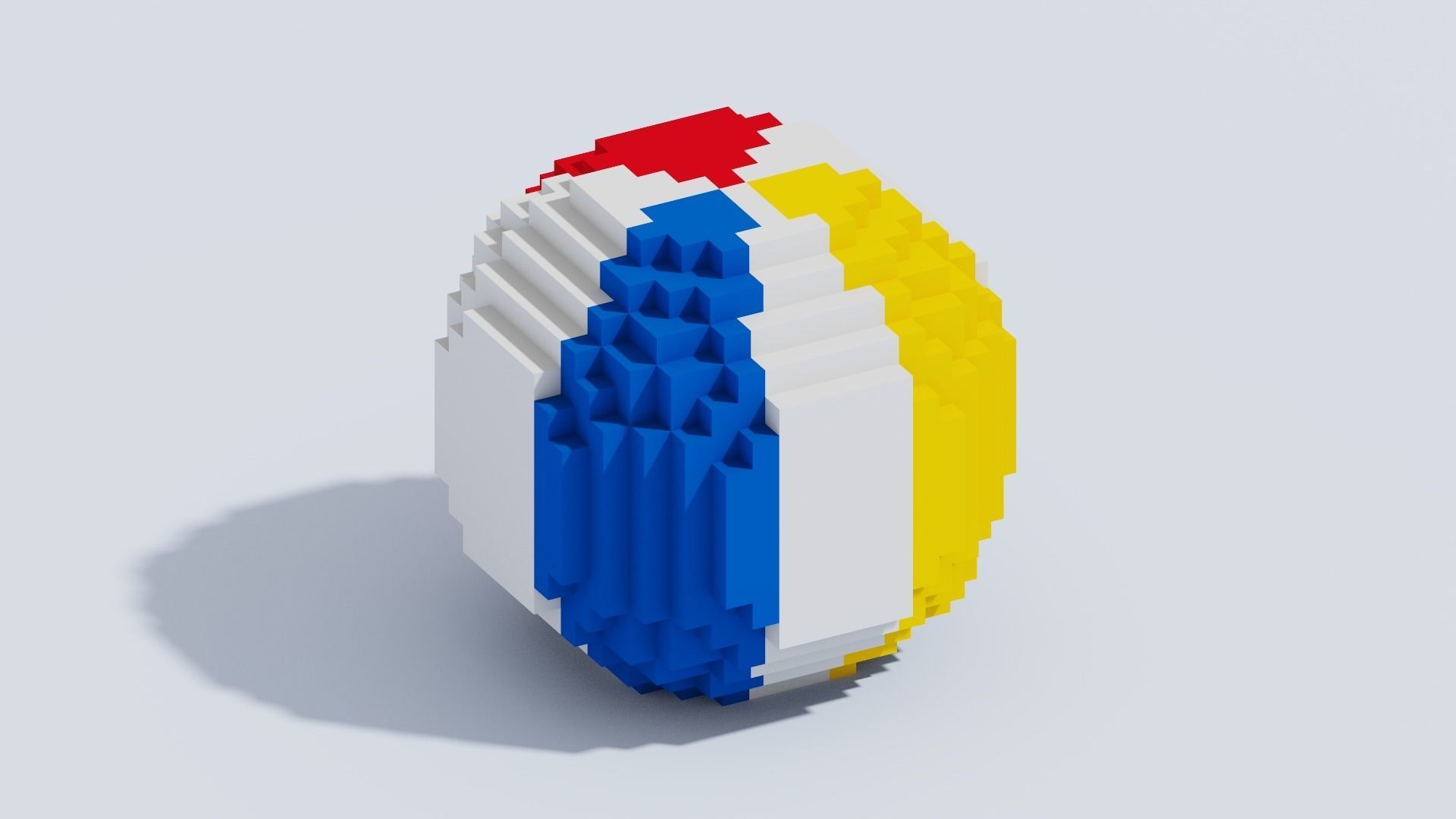 3D model Voxel Beach Ball VR / AR / low-poly | CGTrader