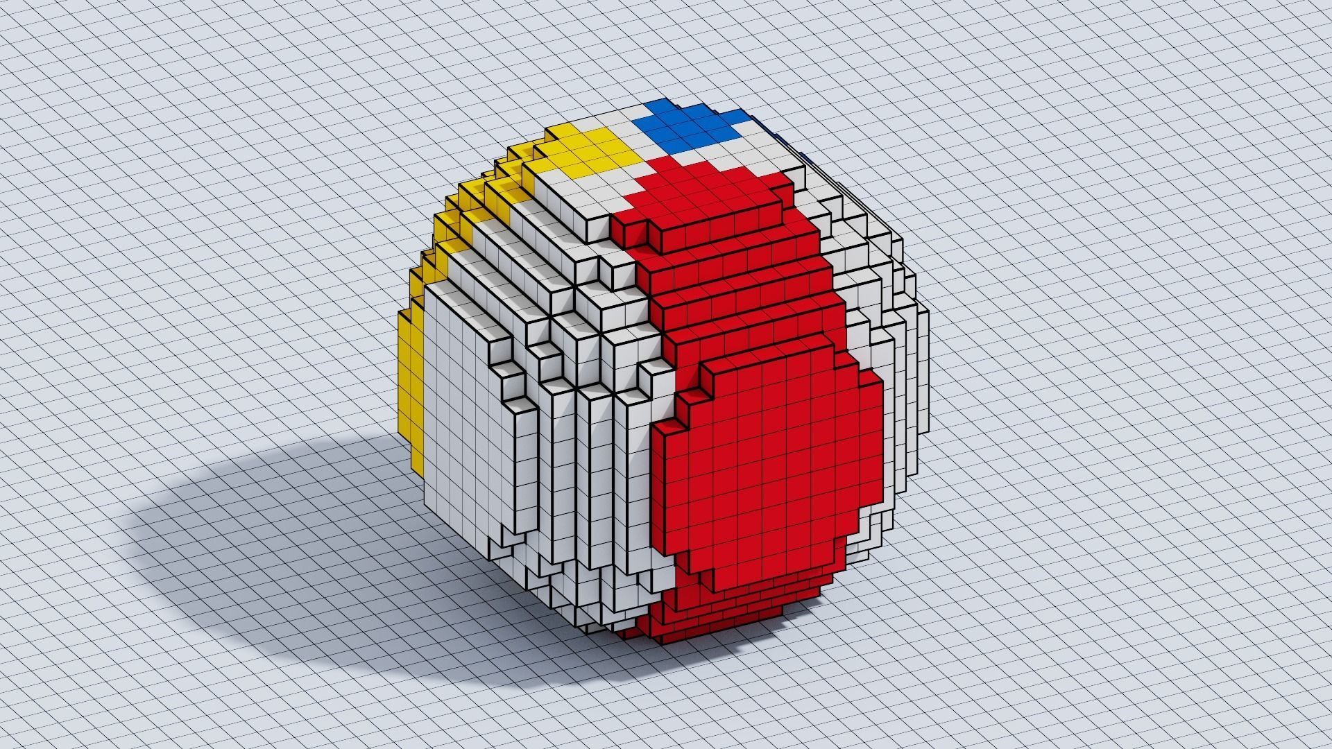 3D model Voxel Beach Ball VR / AR / low-poly | CGTrader