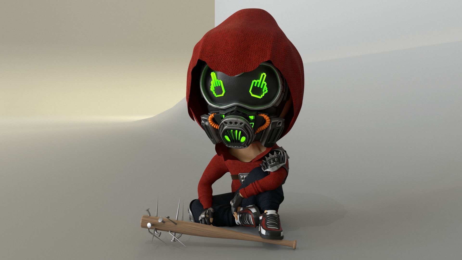 3D model Hacker Boy VR / AR / low-poly rigged | CGTrader