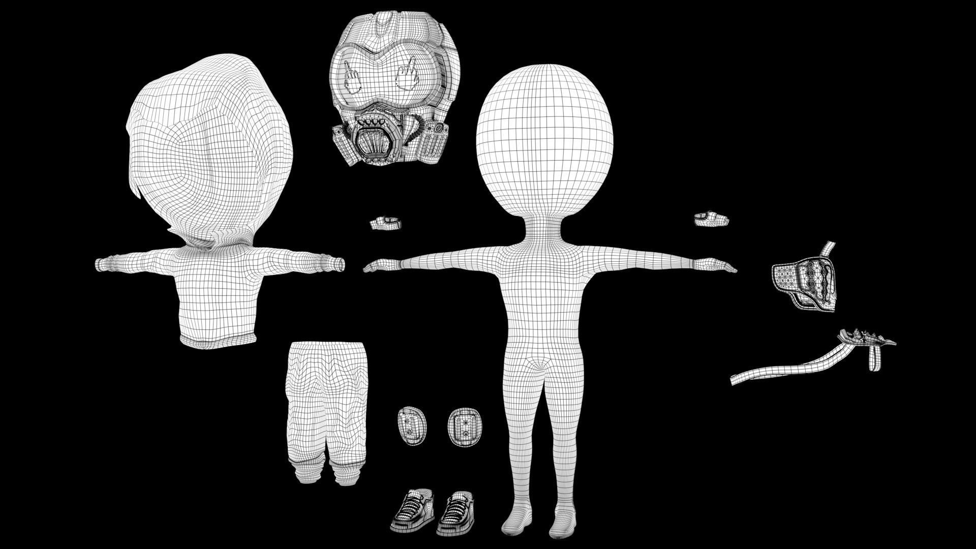 3D model Hacker Boy VR / AR / low-poly rigged | CGTrader