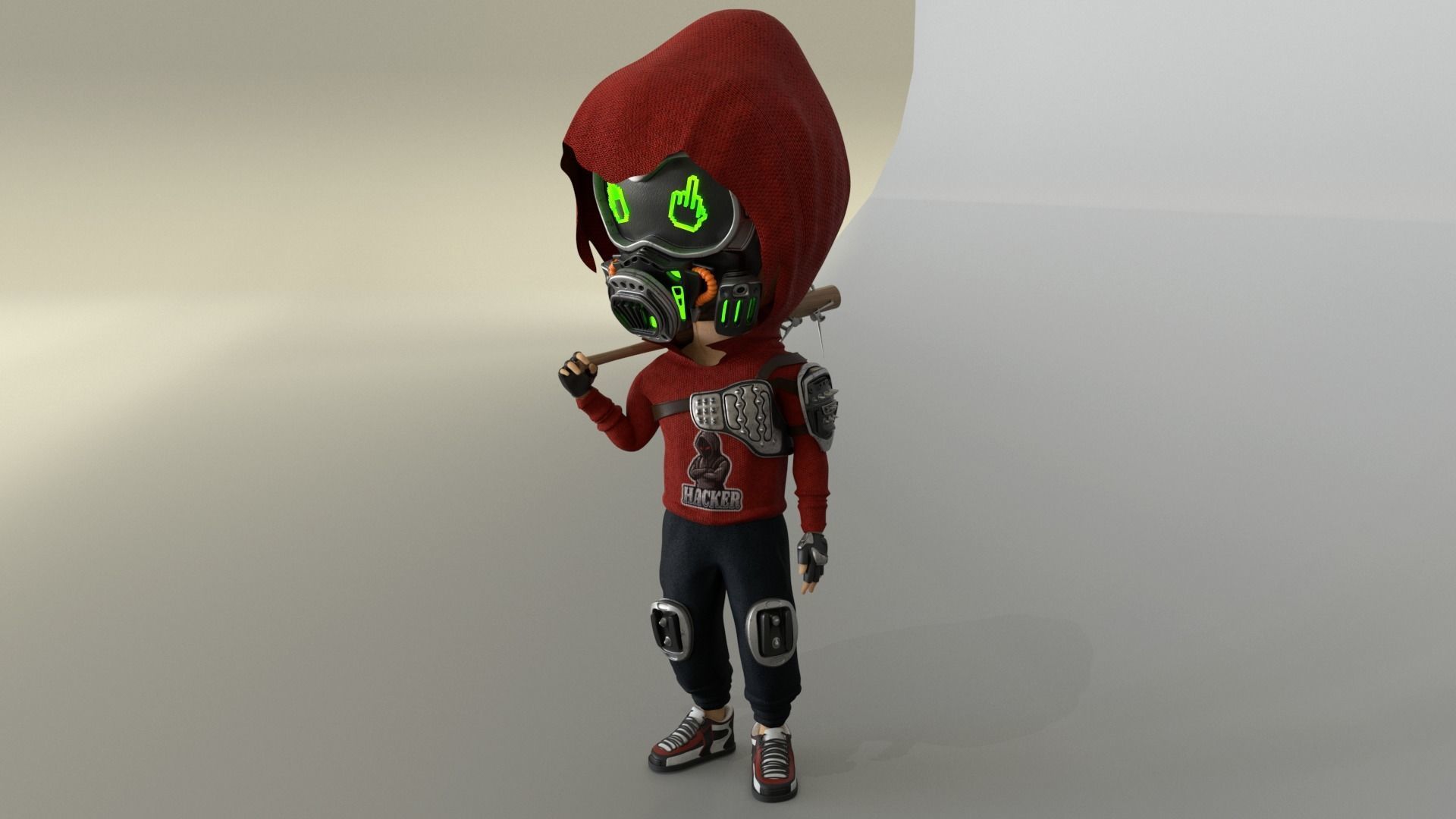 3D model Hacker Boy VR / AR / low-poly rigged | CGTrader