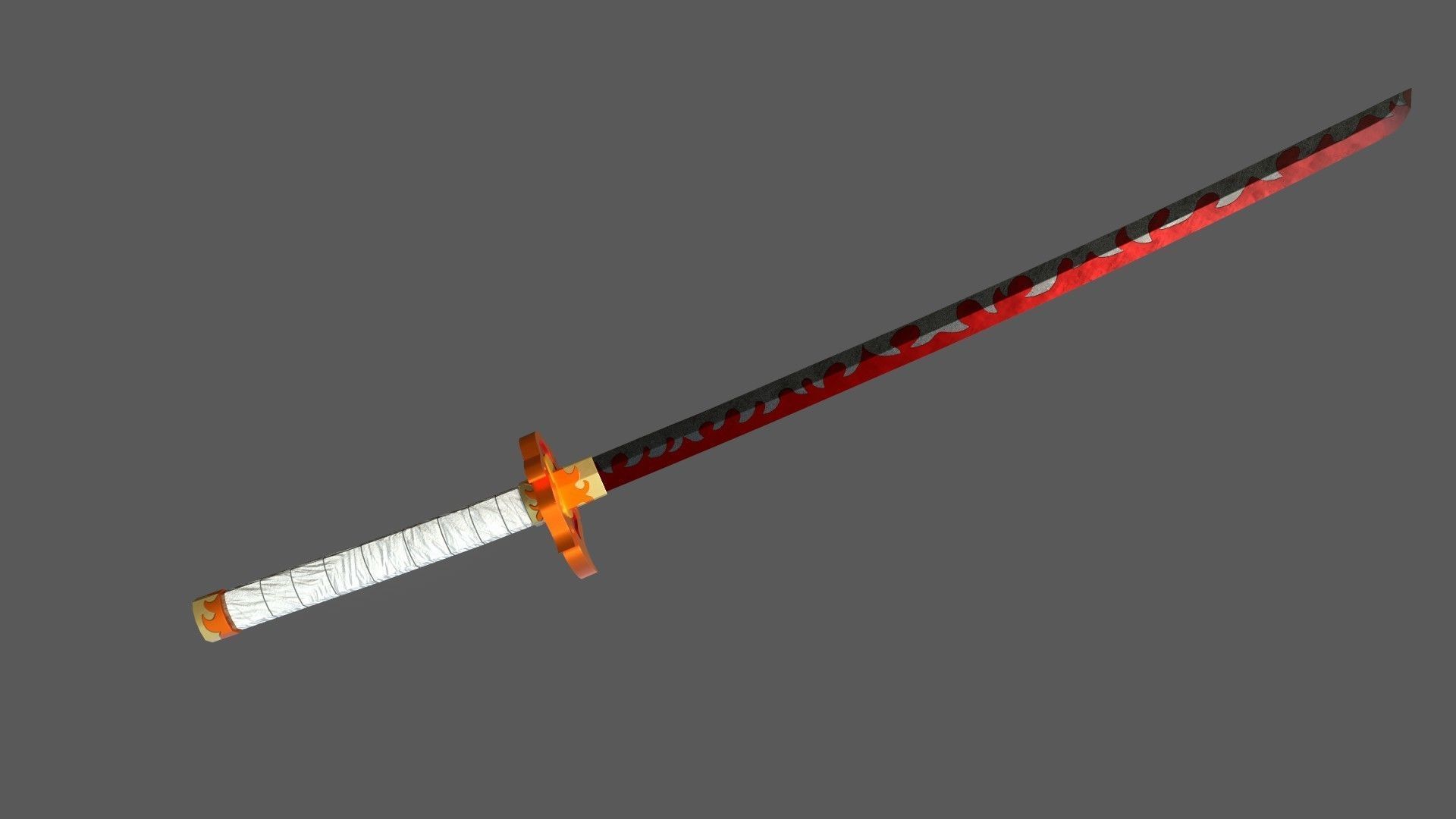 3D model Kyojuro Rengoku Nichirin - Kimetsu no Yaiba - Demon Slayer VR ...