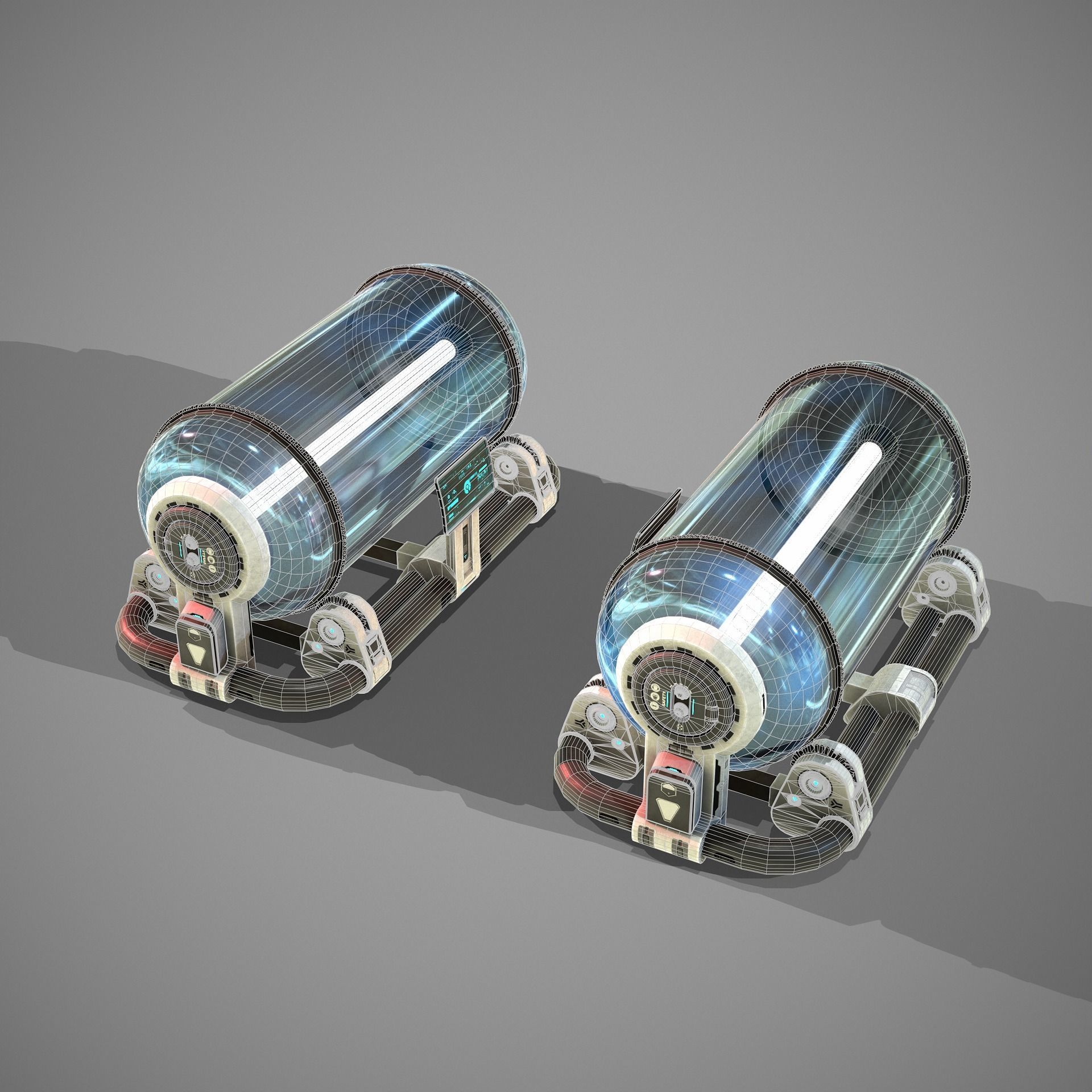 3D model Sci-fi Tube VR / AR / low-poly | CGTrader