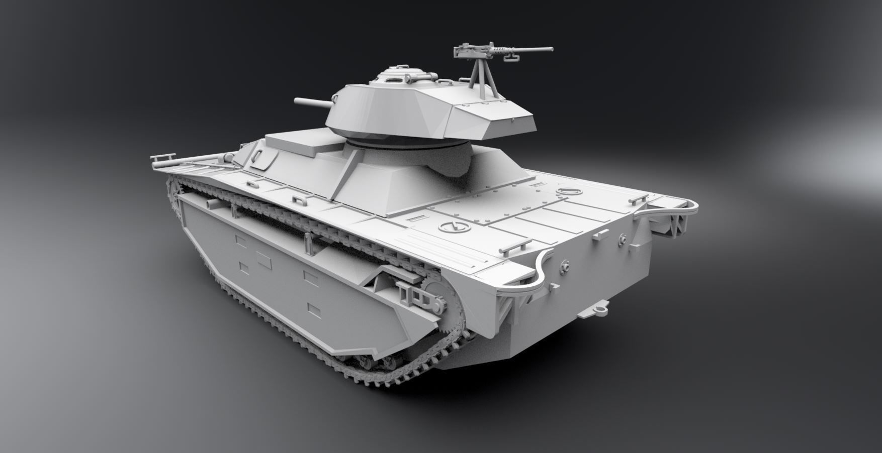 LVT A 1 Chaffee Scale model 3D model 3D printable | CGTrader
