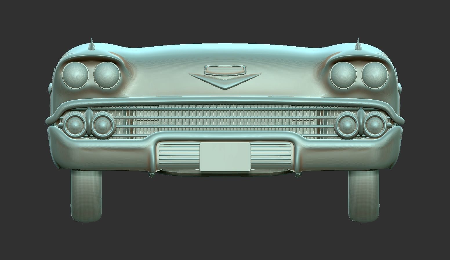 Chevrolet Impala 1958 front stl 3D model 3D printable | CGTrader