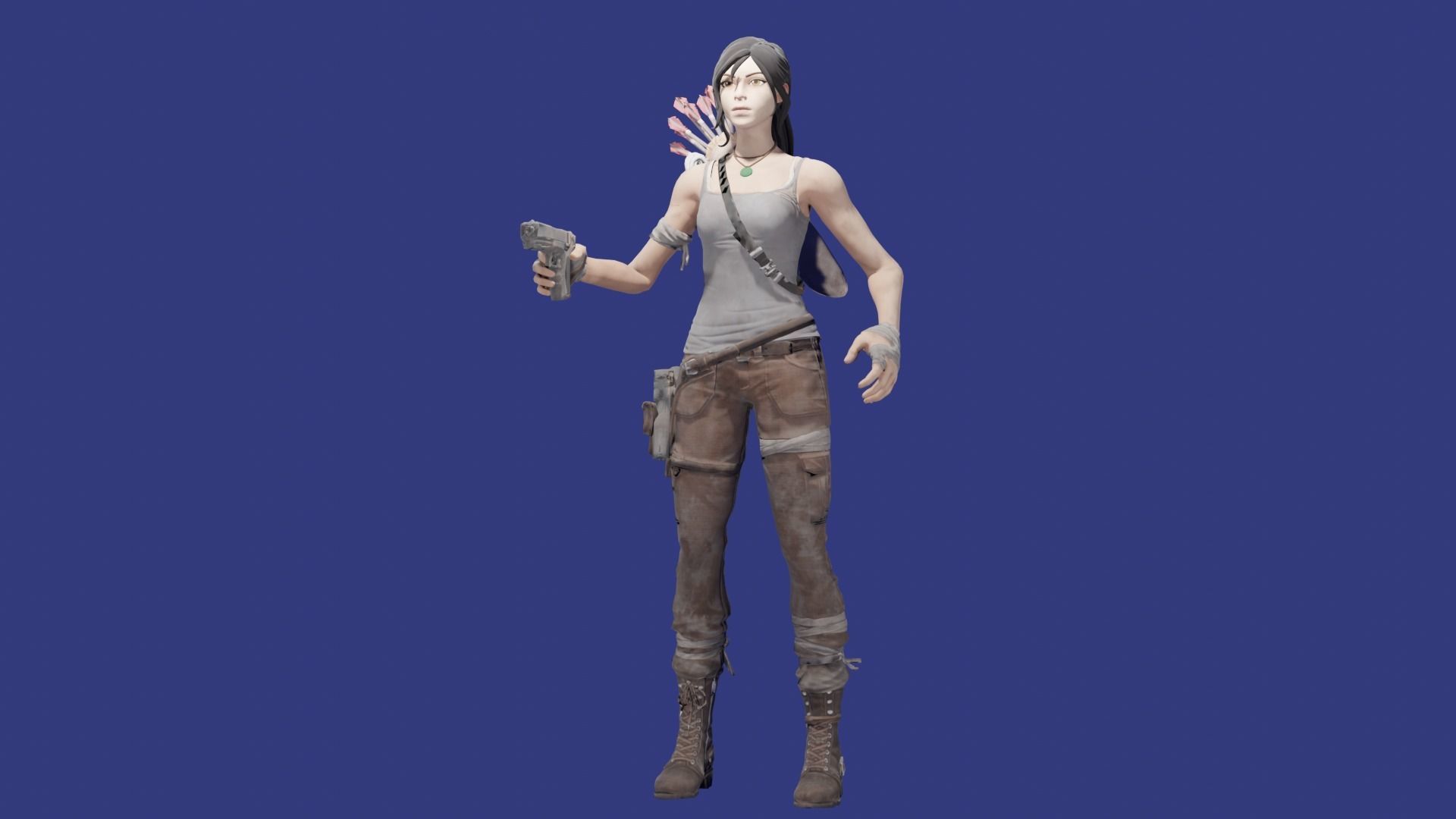 3D model Lora Croft VR / AR / low-poly | CGTrader