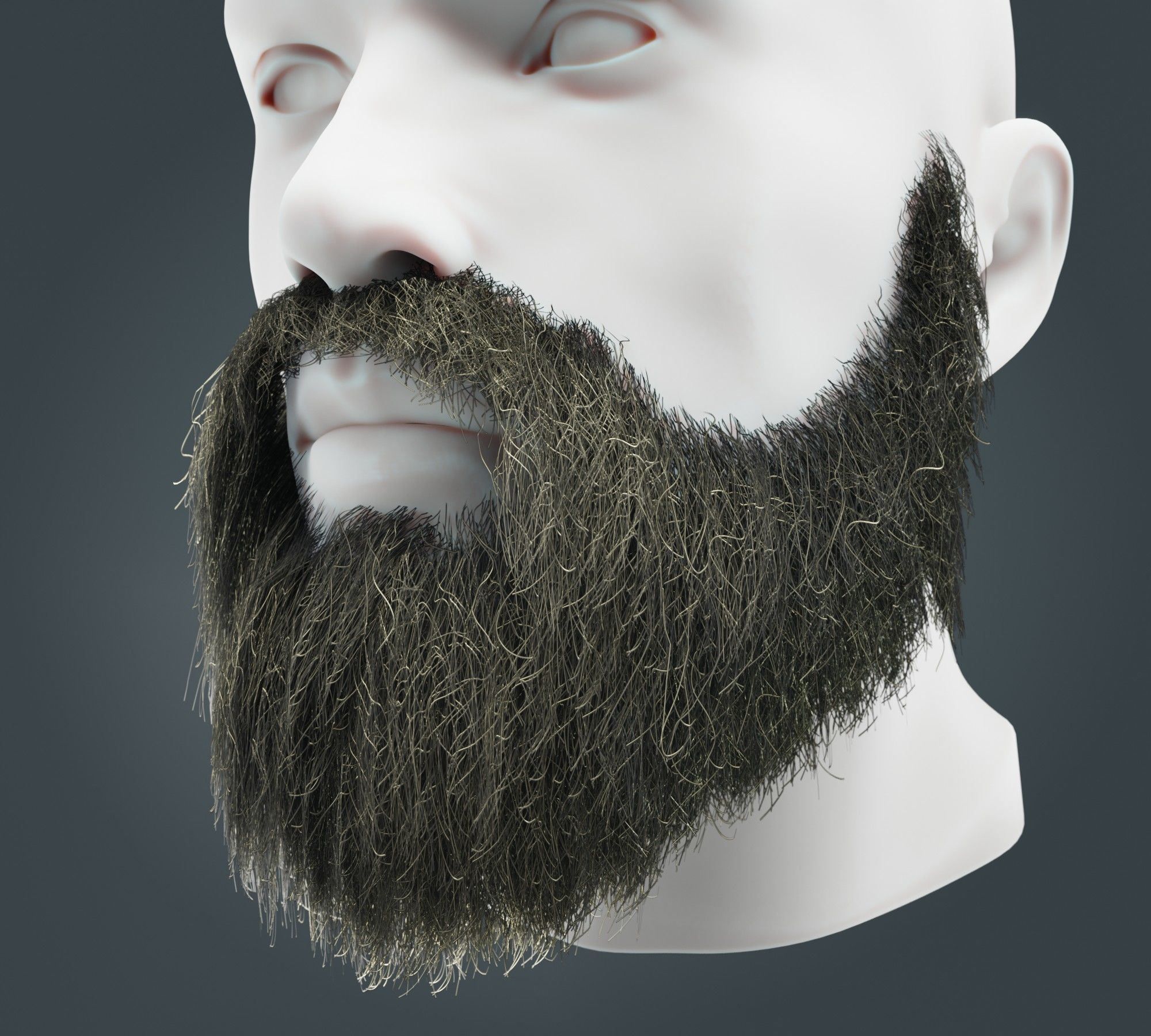 3D model Beard RealTime 19 Version 2 Low Poly VR / AR / low-poly | CGTrader