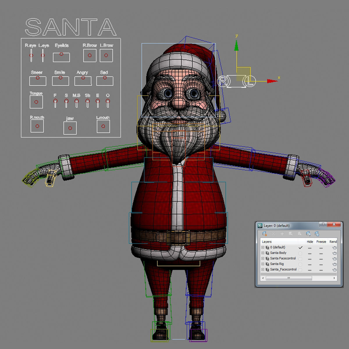 Santa Rigged 3D model rigged | CGTrader