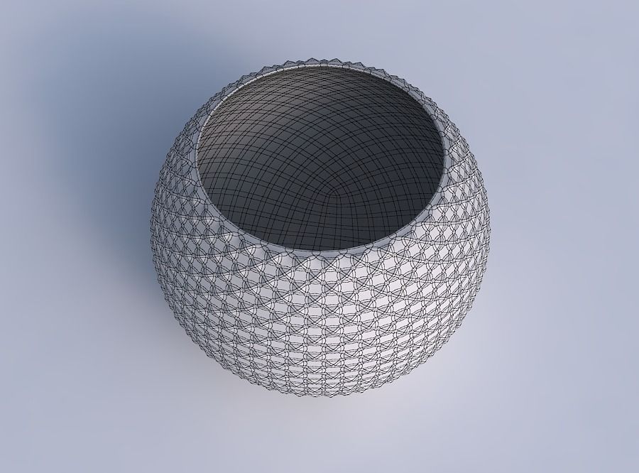 Bowl spheric with grid piramides 3D model 3D printable | CGTrader