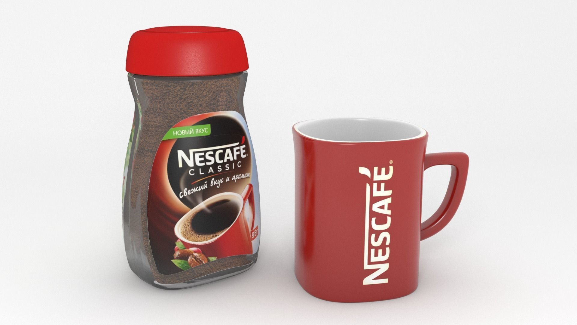 Nescafe set 3D model | CGTrader