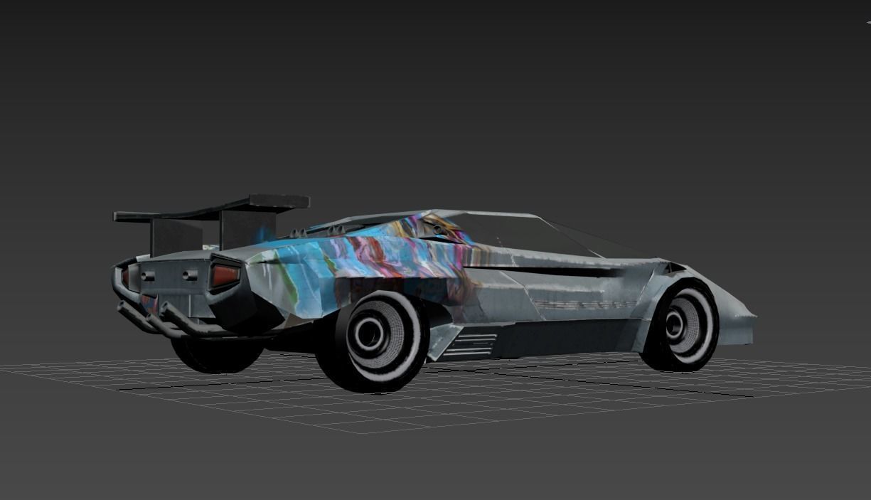 3D model Cyberpunk Retro Car VR / AR / low-poly | CGTrader