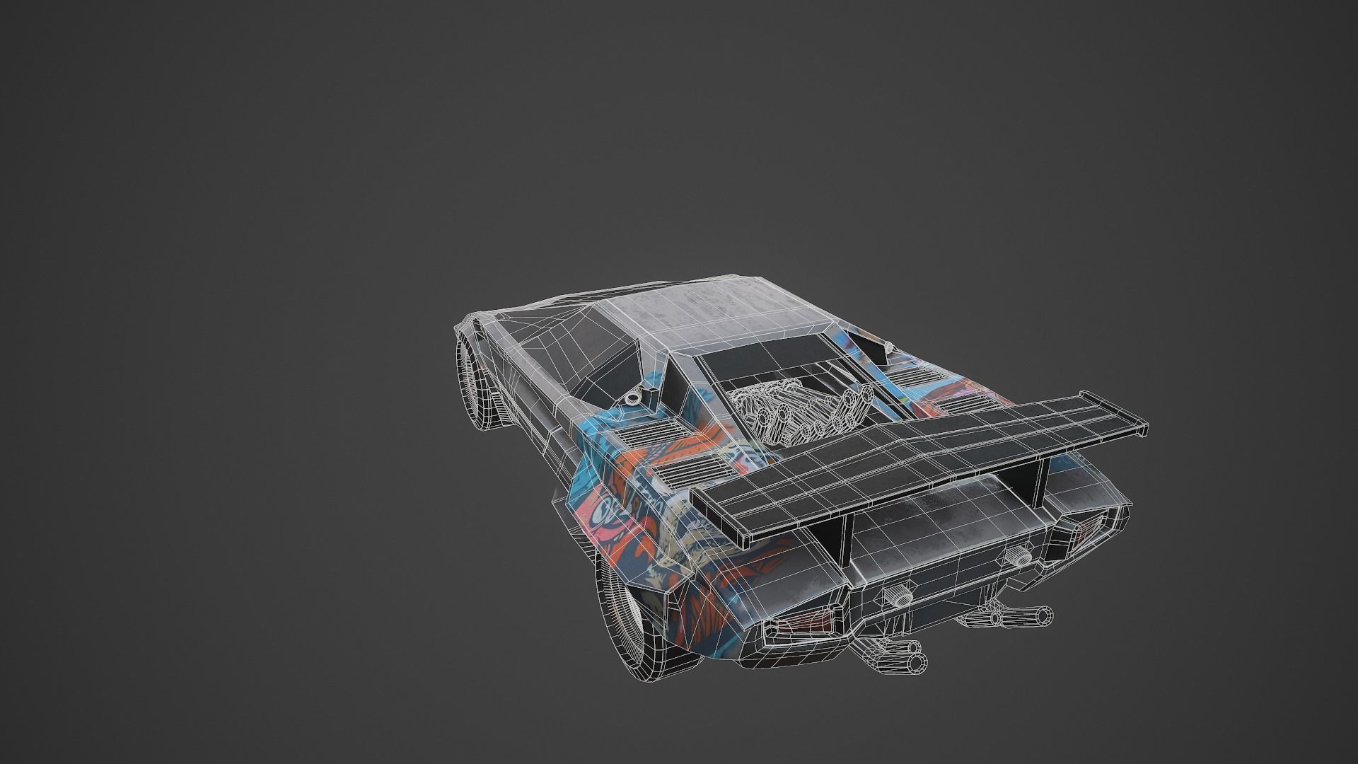 3D model Cyberpunk Retro Car VR / AR / low-poly | CGTrader