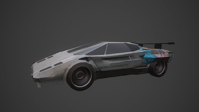 3D model Cyberpunk Retro Car VR / AR / low-poly | CGTrader